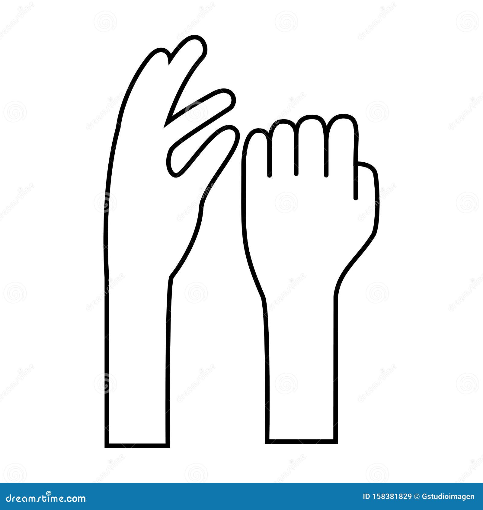 Isolated Hands Vector Design Stock Illustration - Illustration of ...