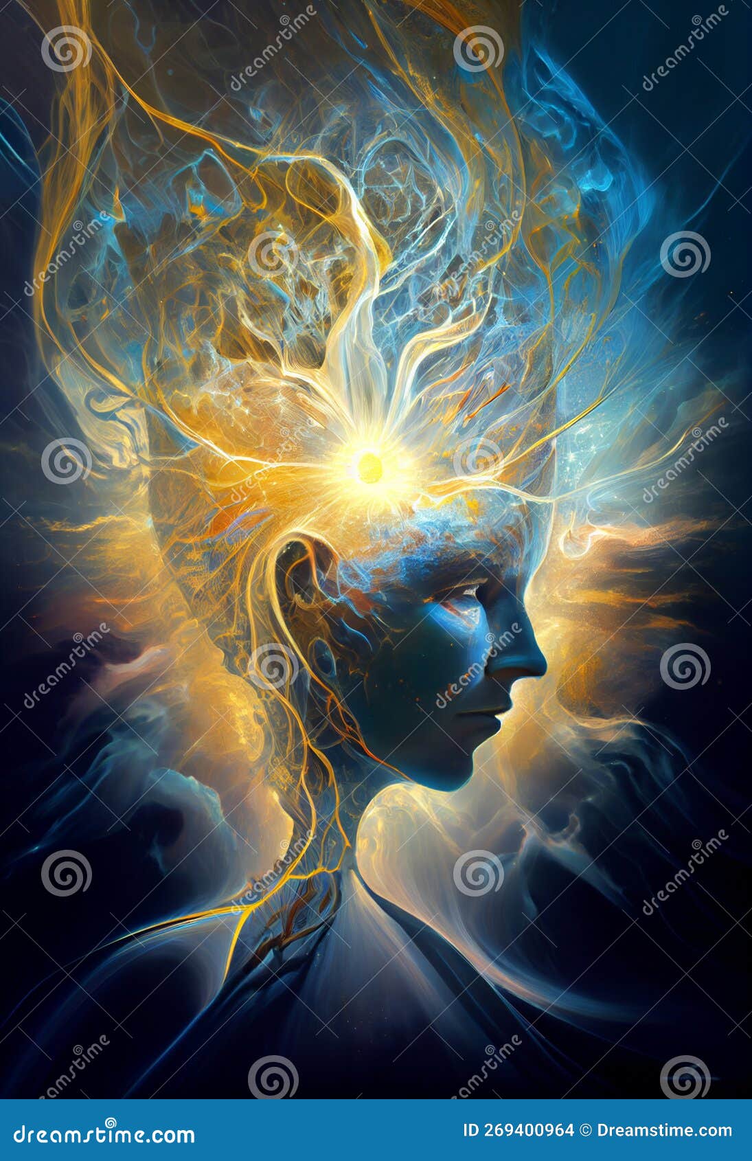 The Human Body in Connection with Space. AI Generated Stock Photo ...