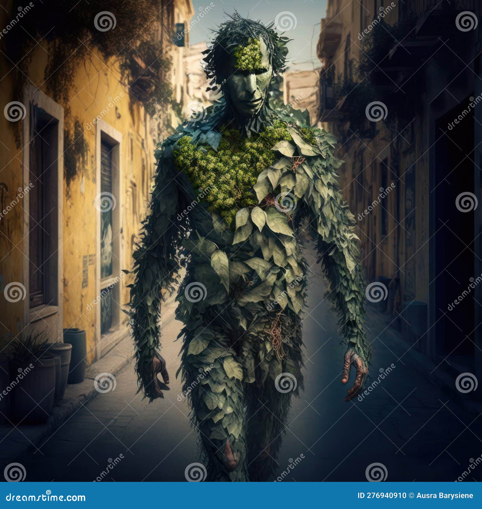 Human Body Entirely Made of Plants. Created Using Generative Al Tools ...