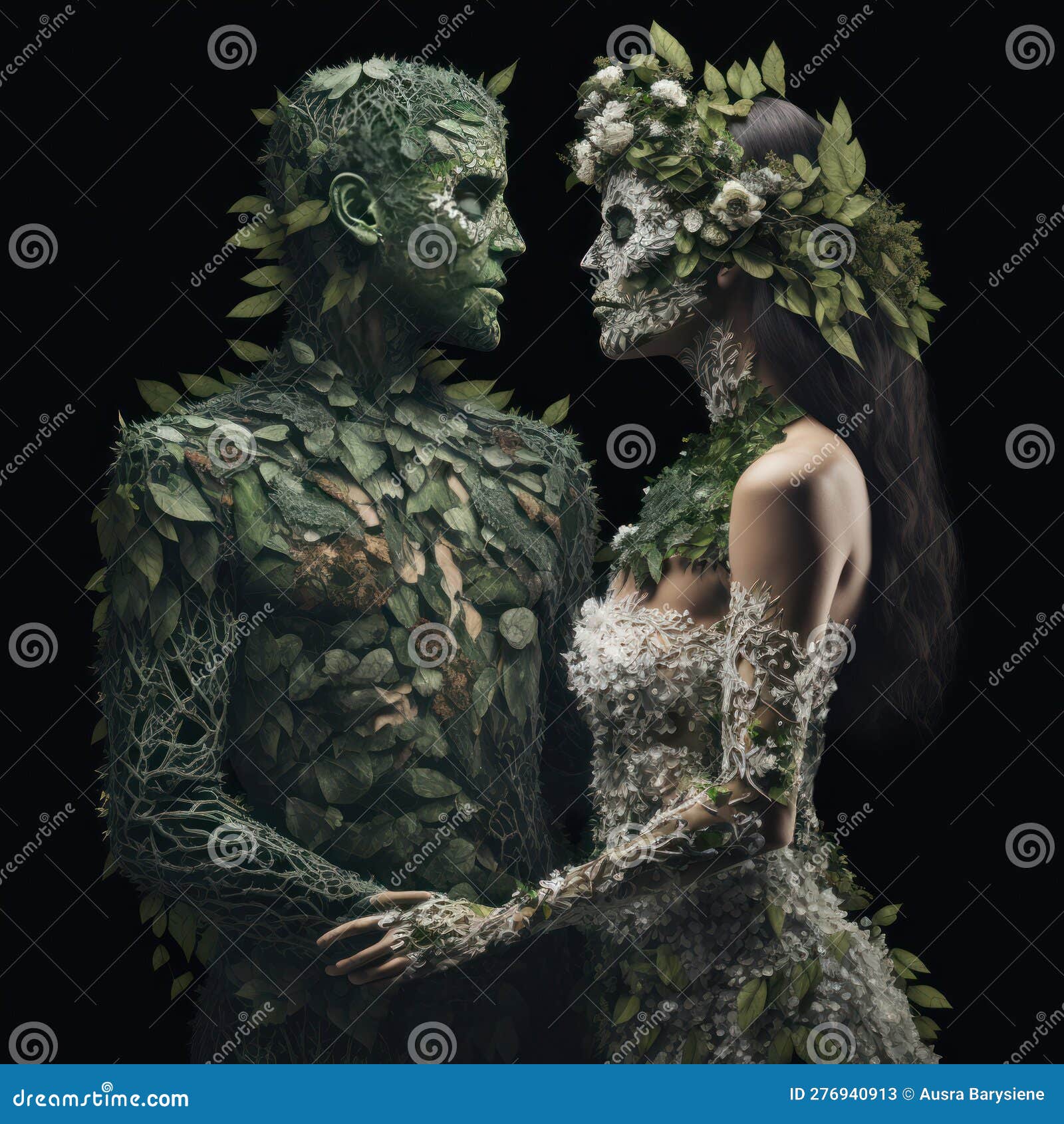 Human Body Entirely Made of Plants. Created Using Generative Al Tools ...