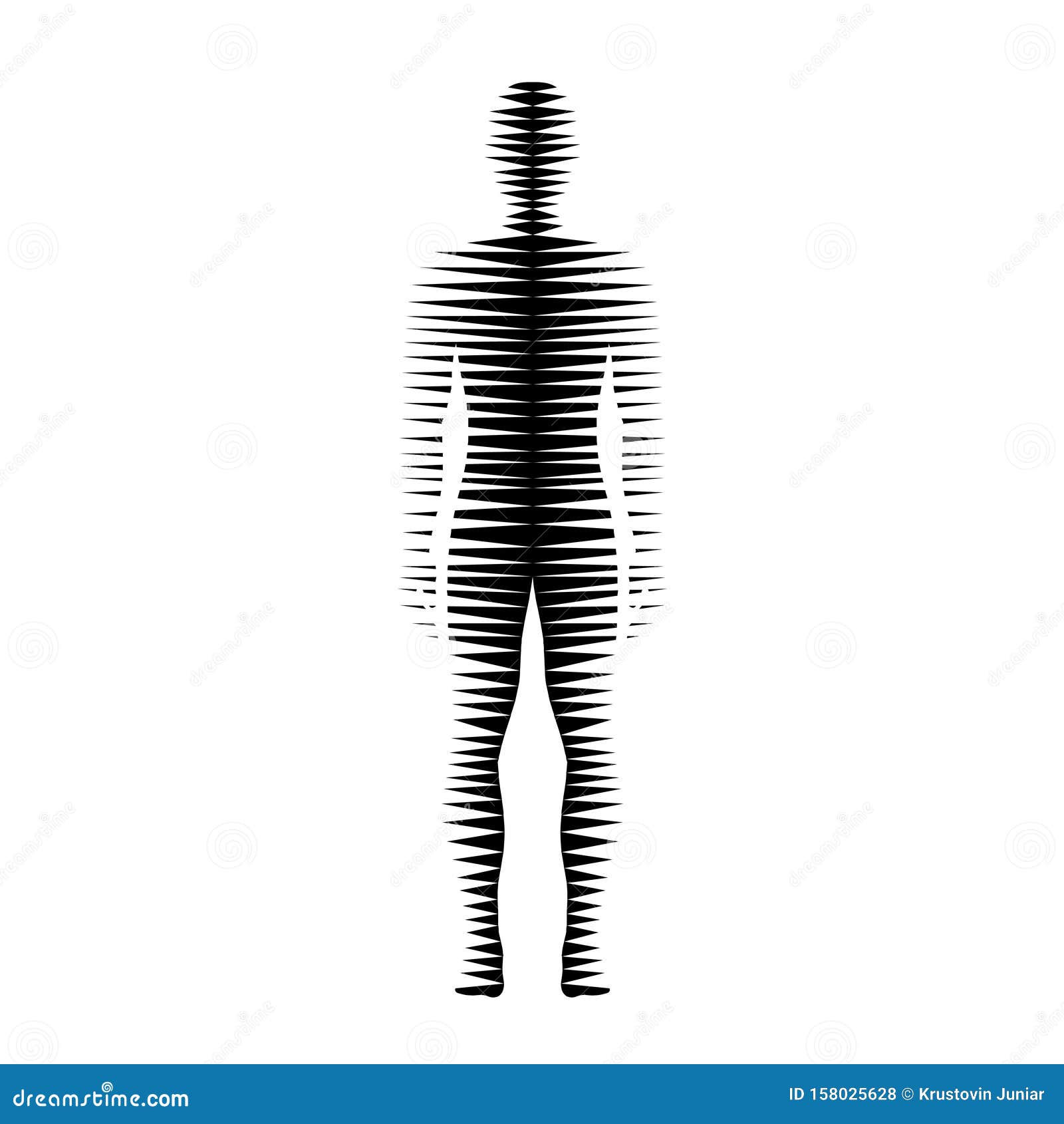 Human Body with Horizontal Motion Lines Vector Stock Vector ...