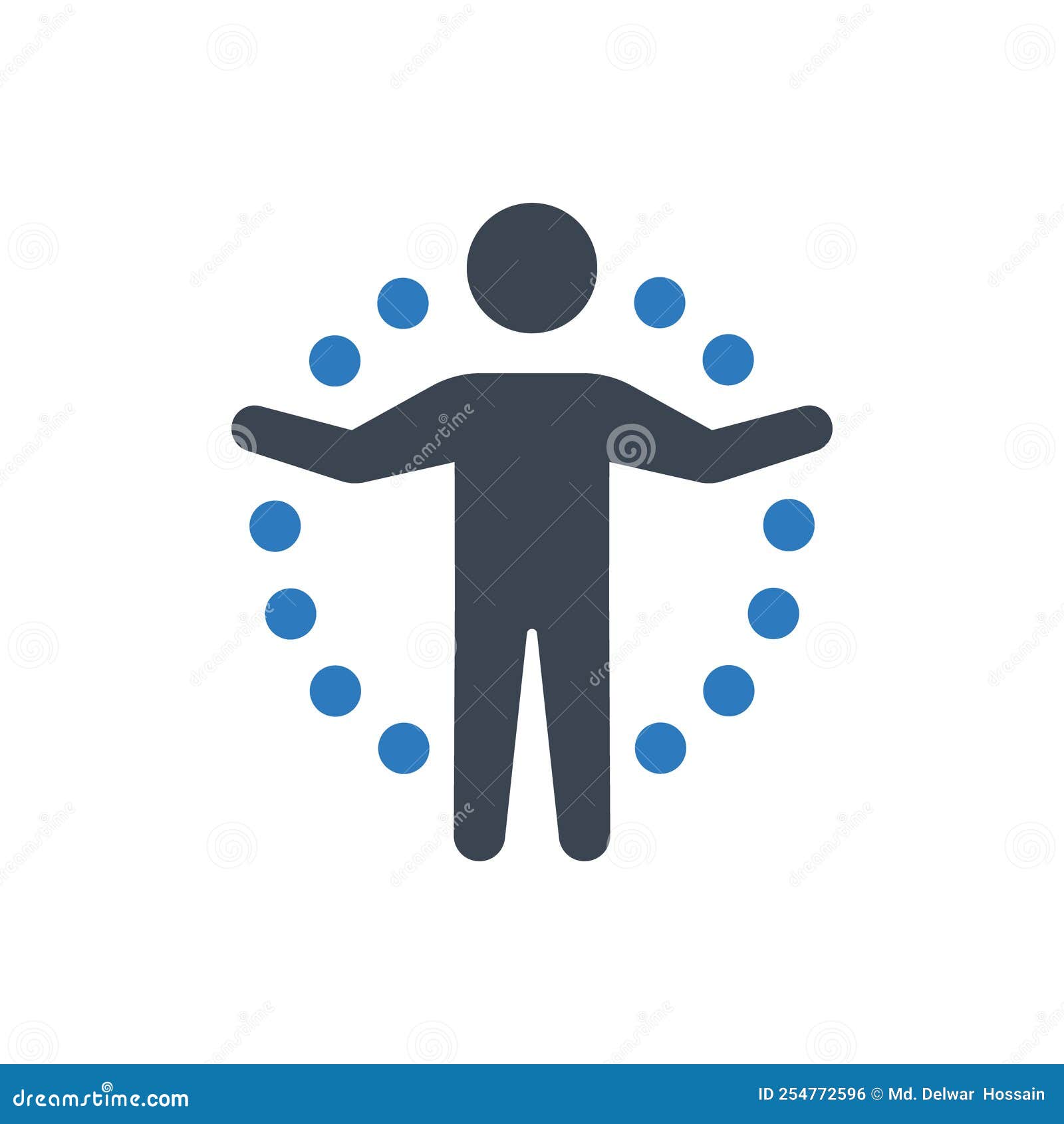 Human body icon stock vector. Illustration of sign, icon - 254772596
