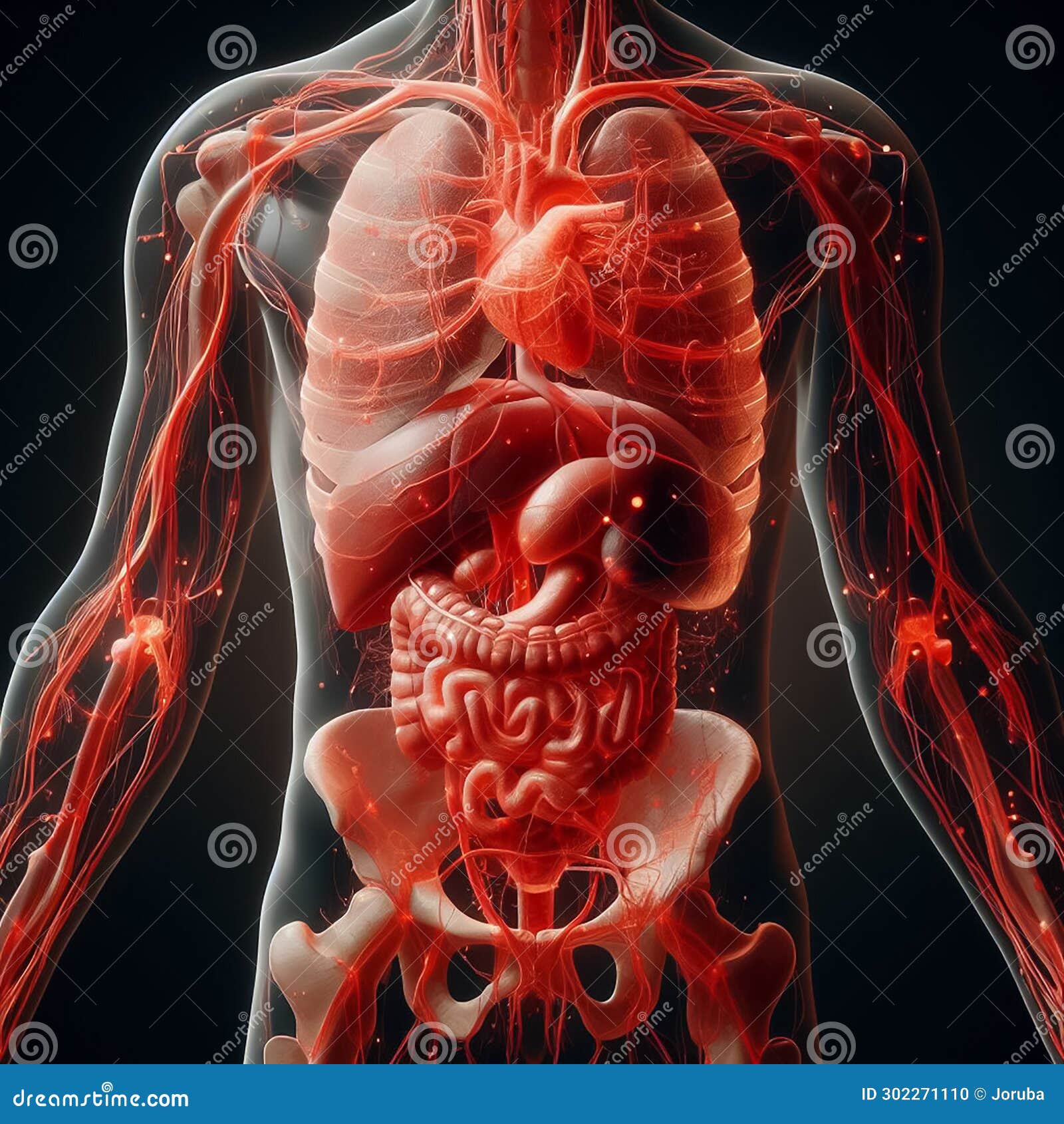 Human Body Inside, Internal Organs Stock Illustration - Illustration of ...