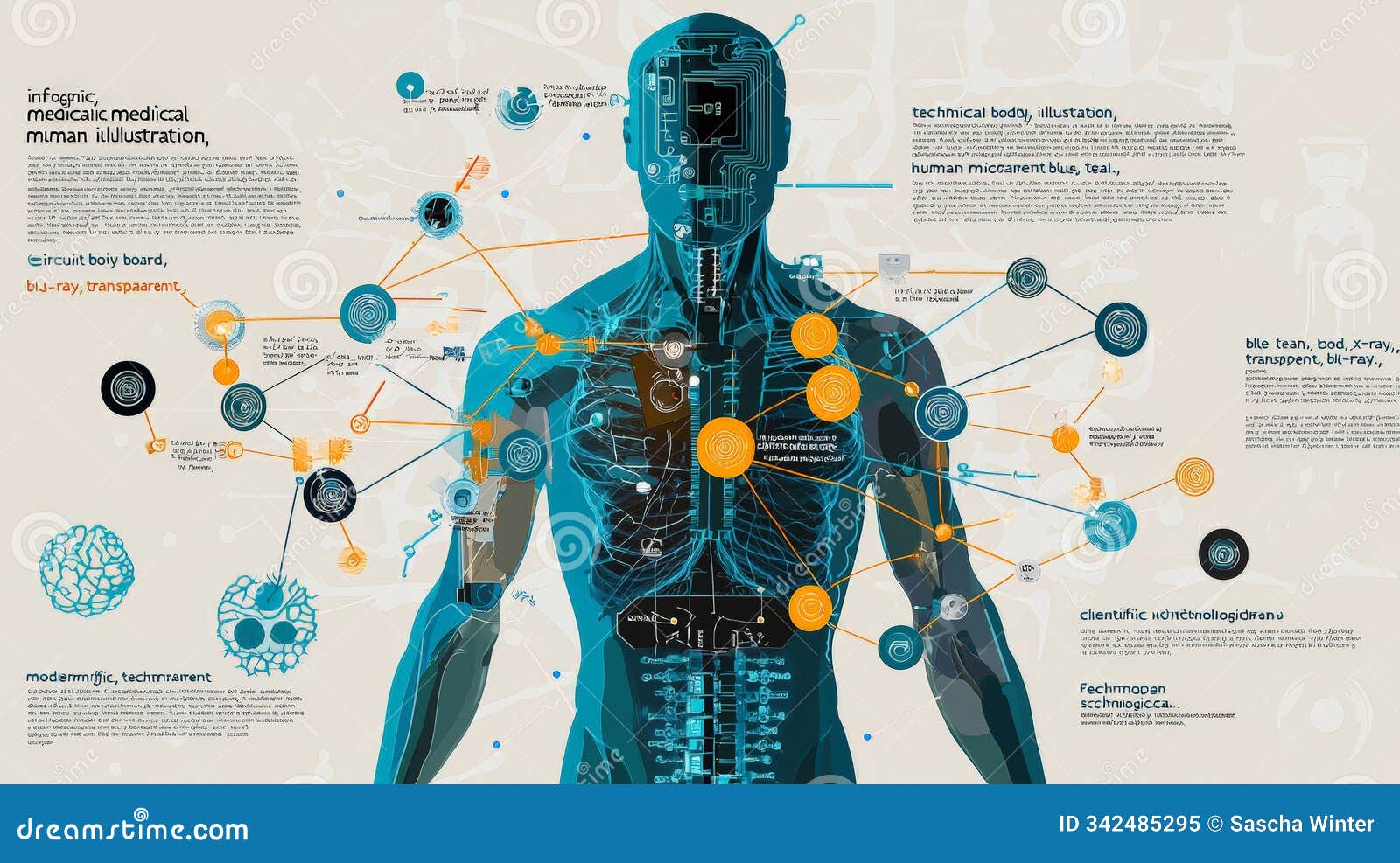 Human Body Integration of Micro-Sensors: a High-Tech Infographic ...