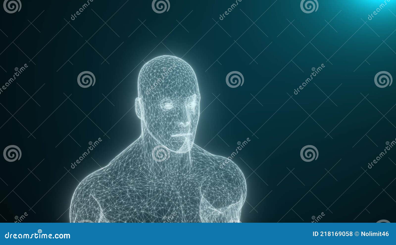 The Human Body is Modeled of Lines Stock Illustration - Illustration of ...