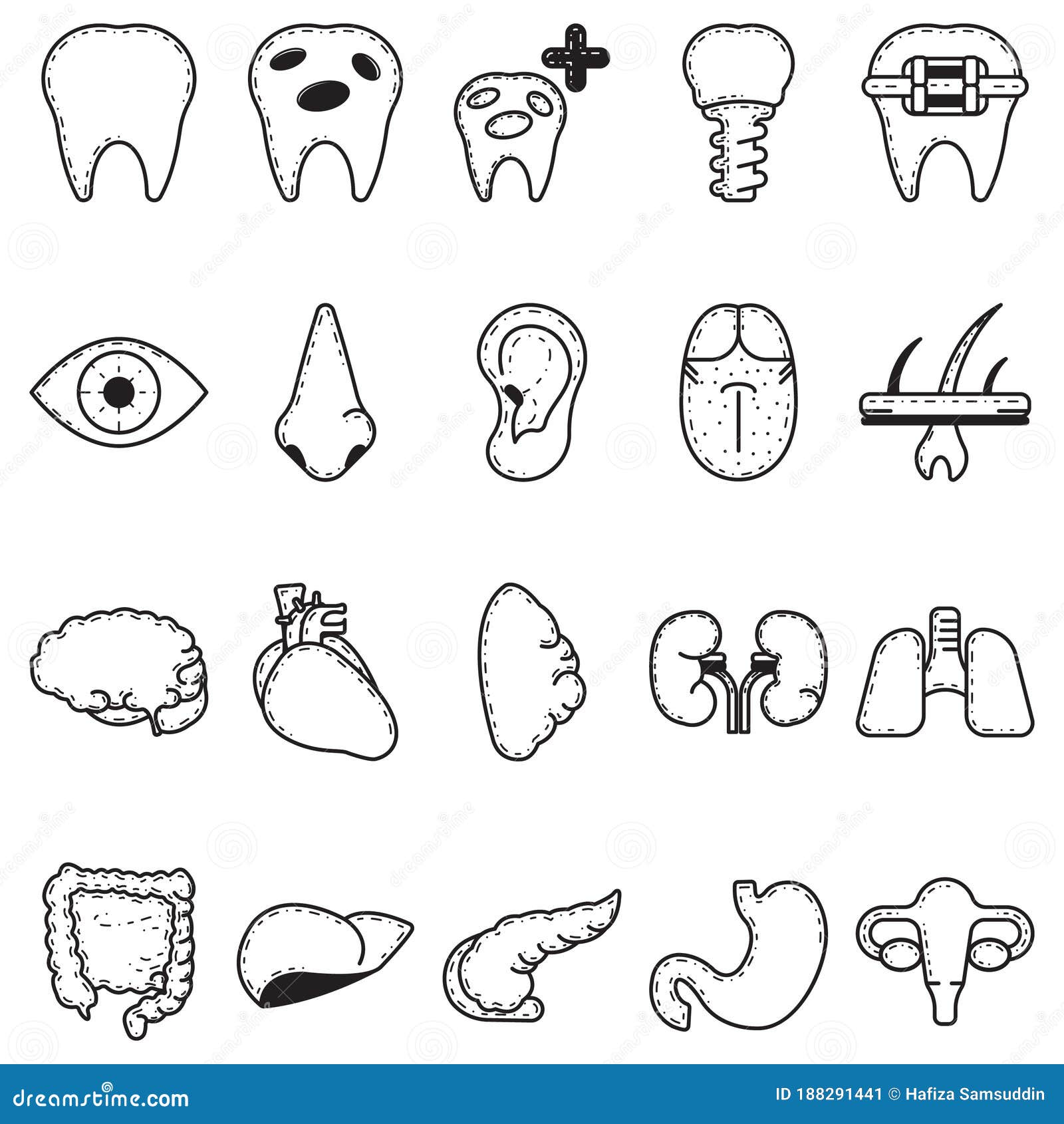 Human Body Organs Collection. Vector Illustration Decorative Design ...