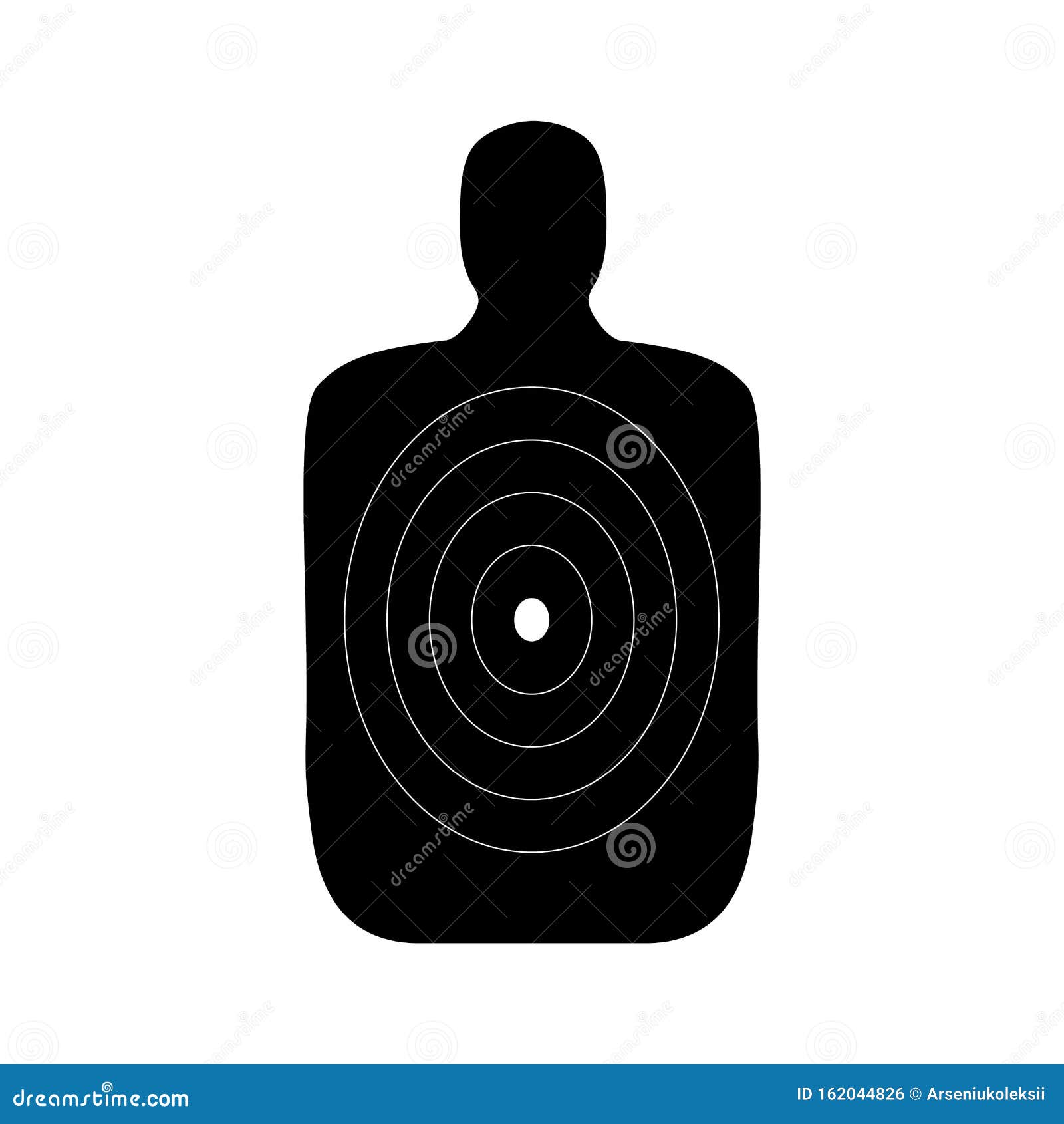 Human body-shaped target stock vector. Illustration of shield - 162044826