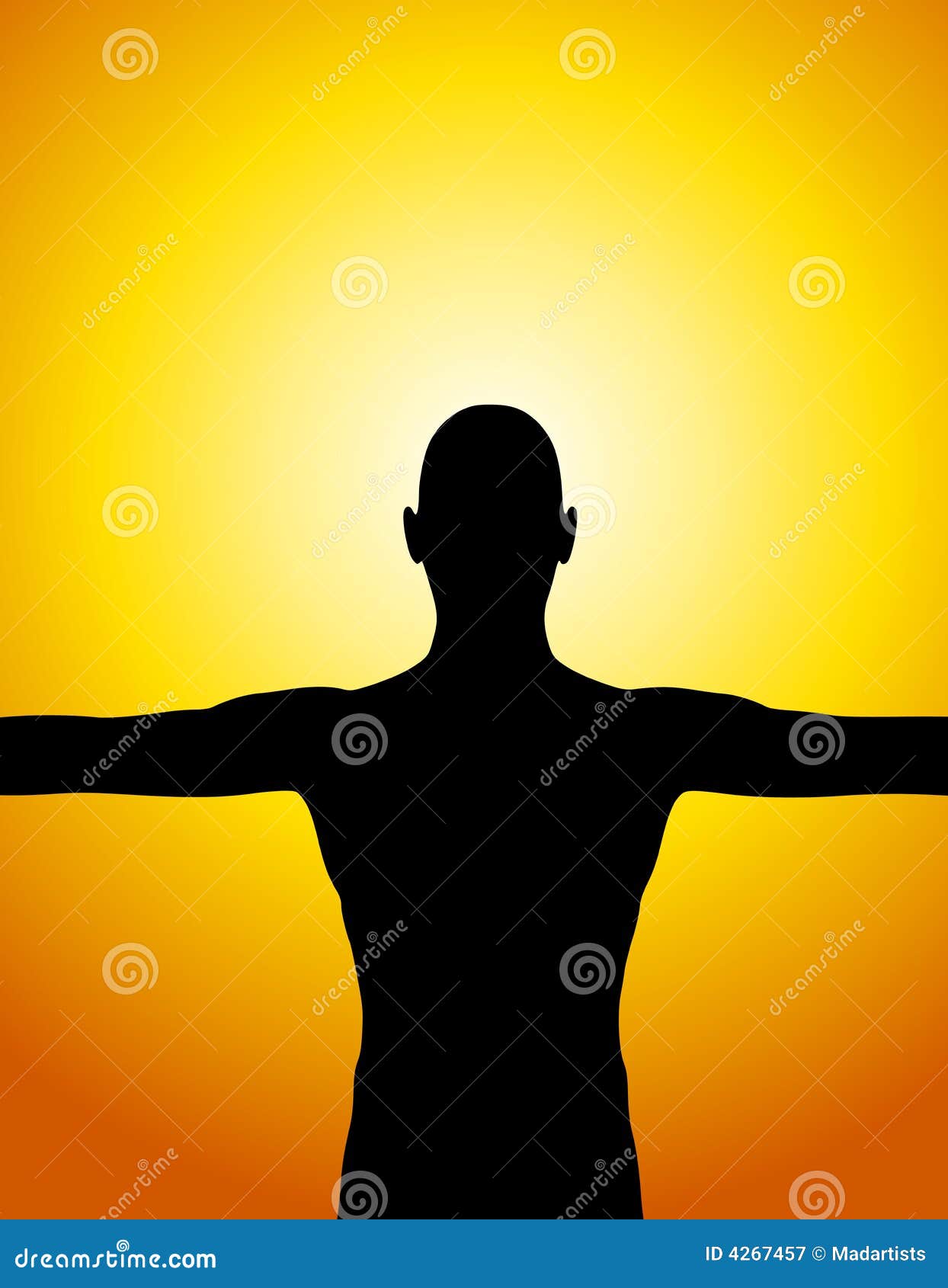Human Body Silhouette Sunset Stock Illustration - Illustration of ...