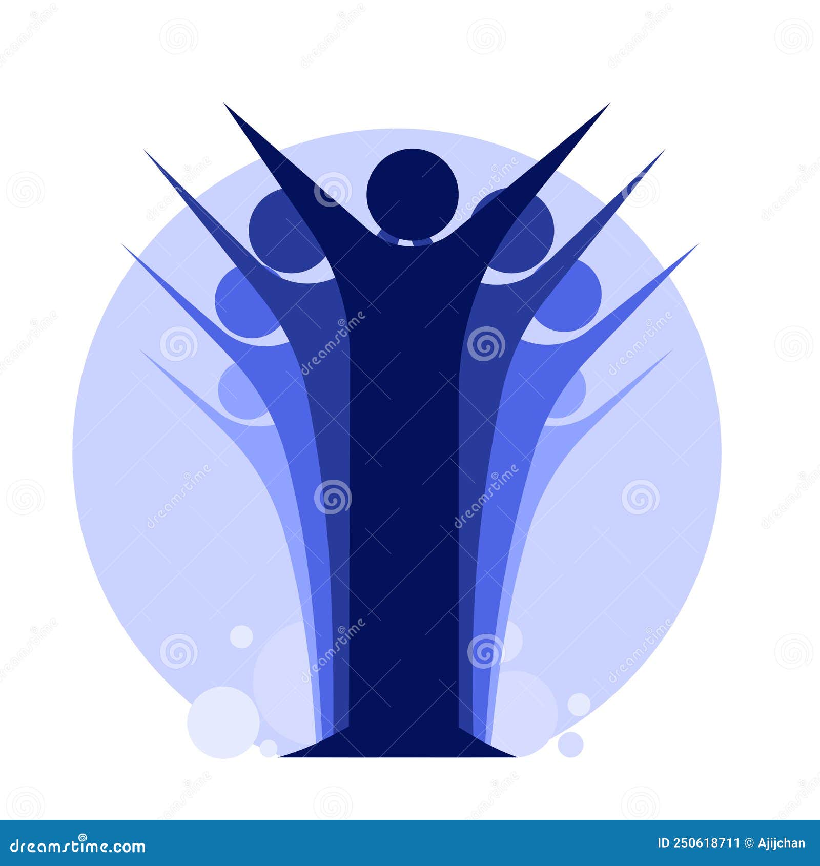 A Group of Human Figures Showing Their Strength Stock Vector ...