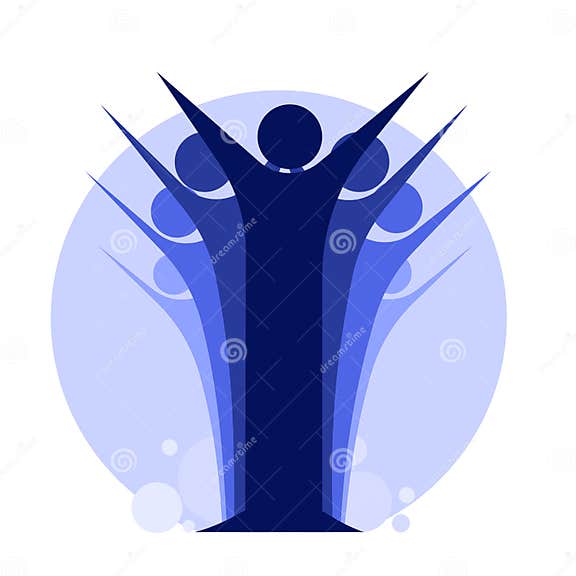 A Group of Human Figures Showing Their Strength Stock Vector ...