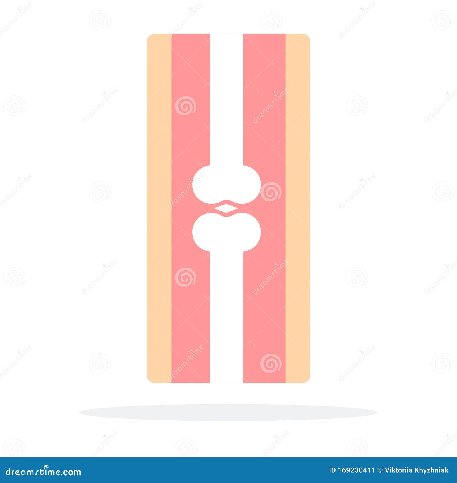 Human Bone Vector Flat Material Design Isolated Object on White ...