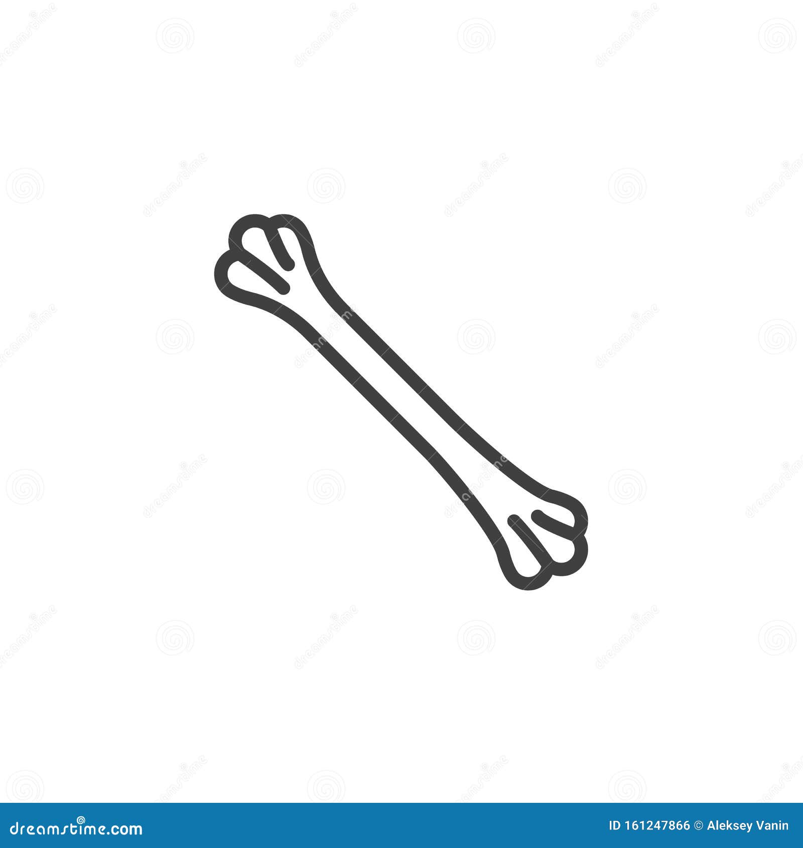 Human bone line icon stock vector. Illustration of linear - 161247866