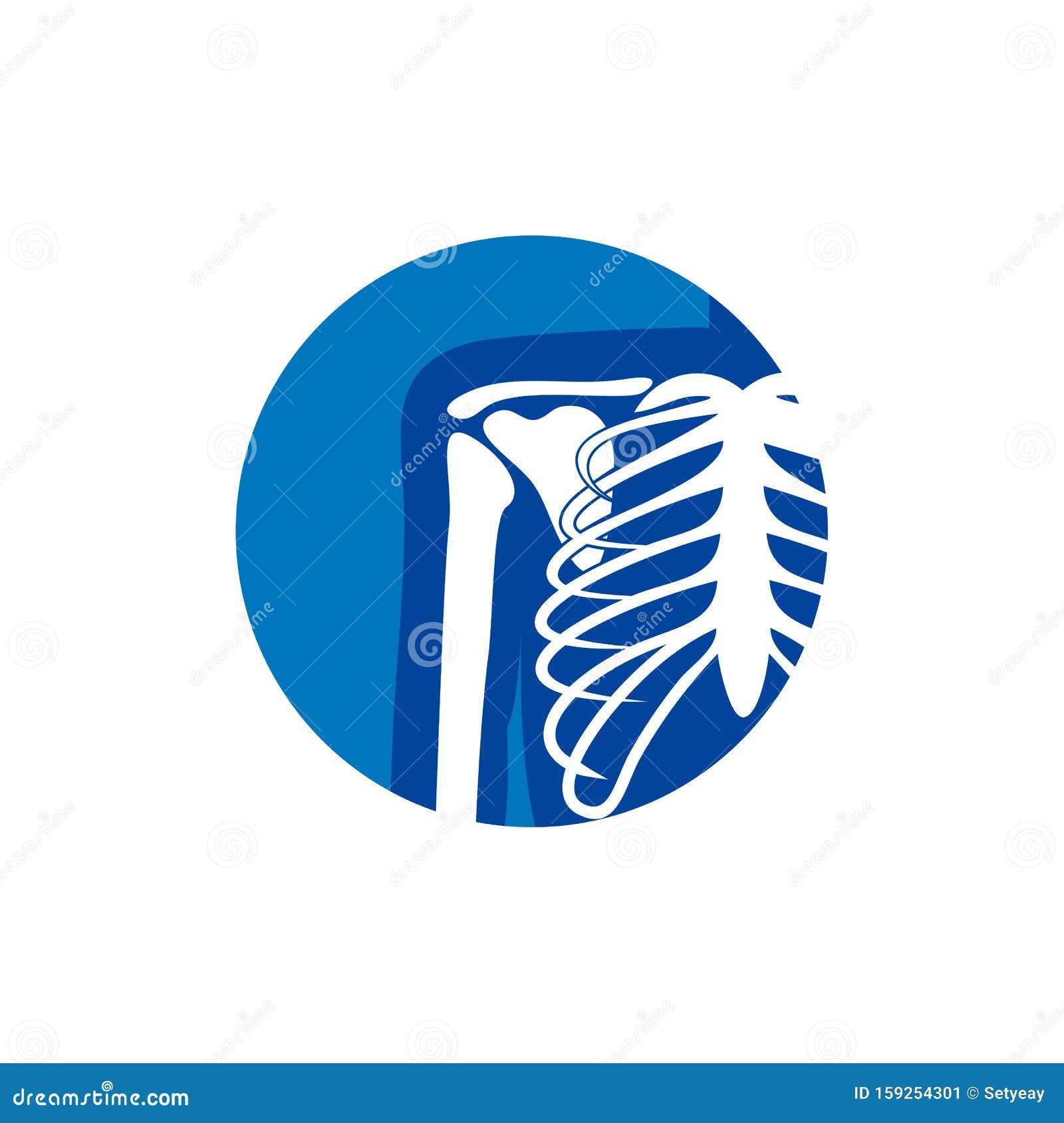 Human Bone Orthopedic Logo Concept Vector. Bone X-ray Image of Human ...