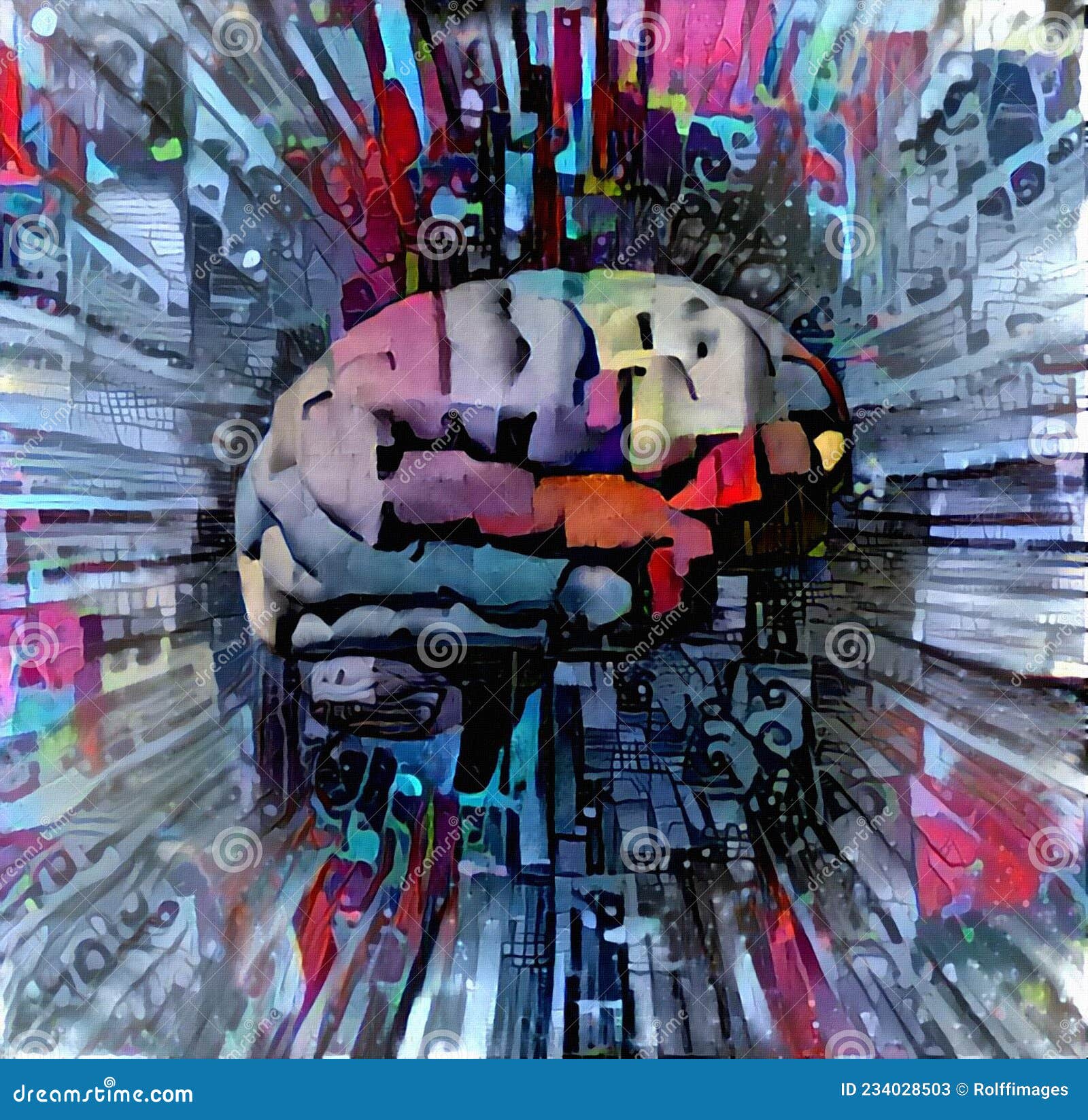 Human brain abstract stock illustration. Illustration of inspiration ...