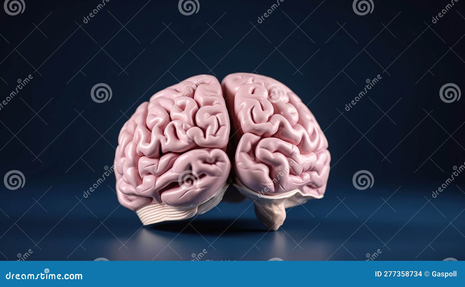 Human Brain Anatomical Model, Front View, AI Generative Stock ...