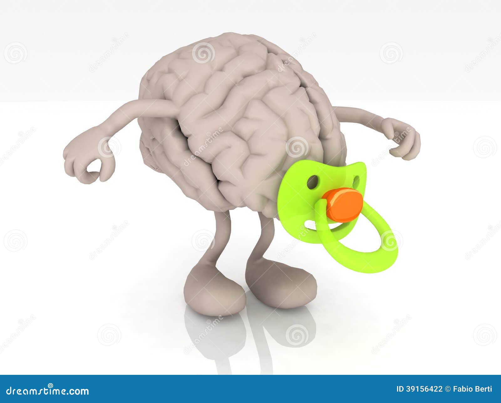 Brain With Arms, Legs, Wings, Bow And Arrow Royalty-Free Stock Image ...