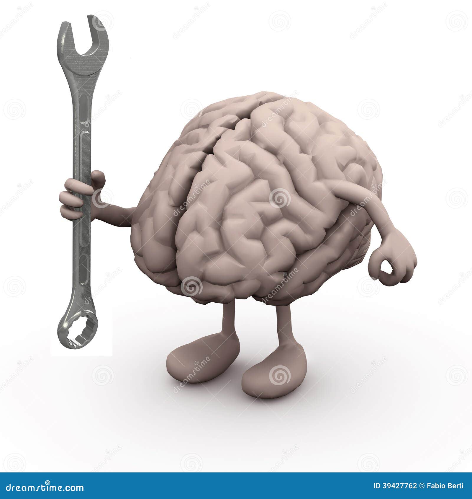 Brain With Arms, Legs, Wings, Bow And Arrow Royalty-Free Stock Image ...