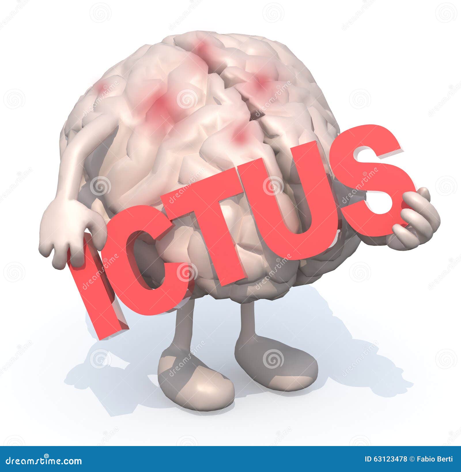 Human Brain with Arts that Embraces a Word Stock Illustration ...