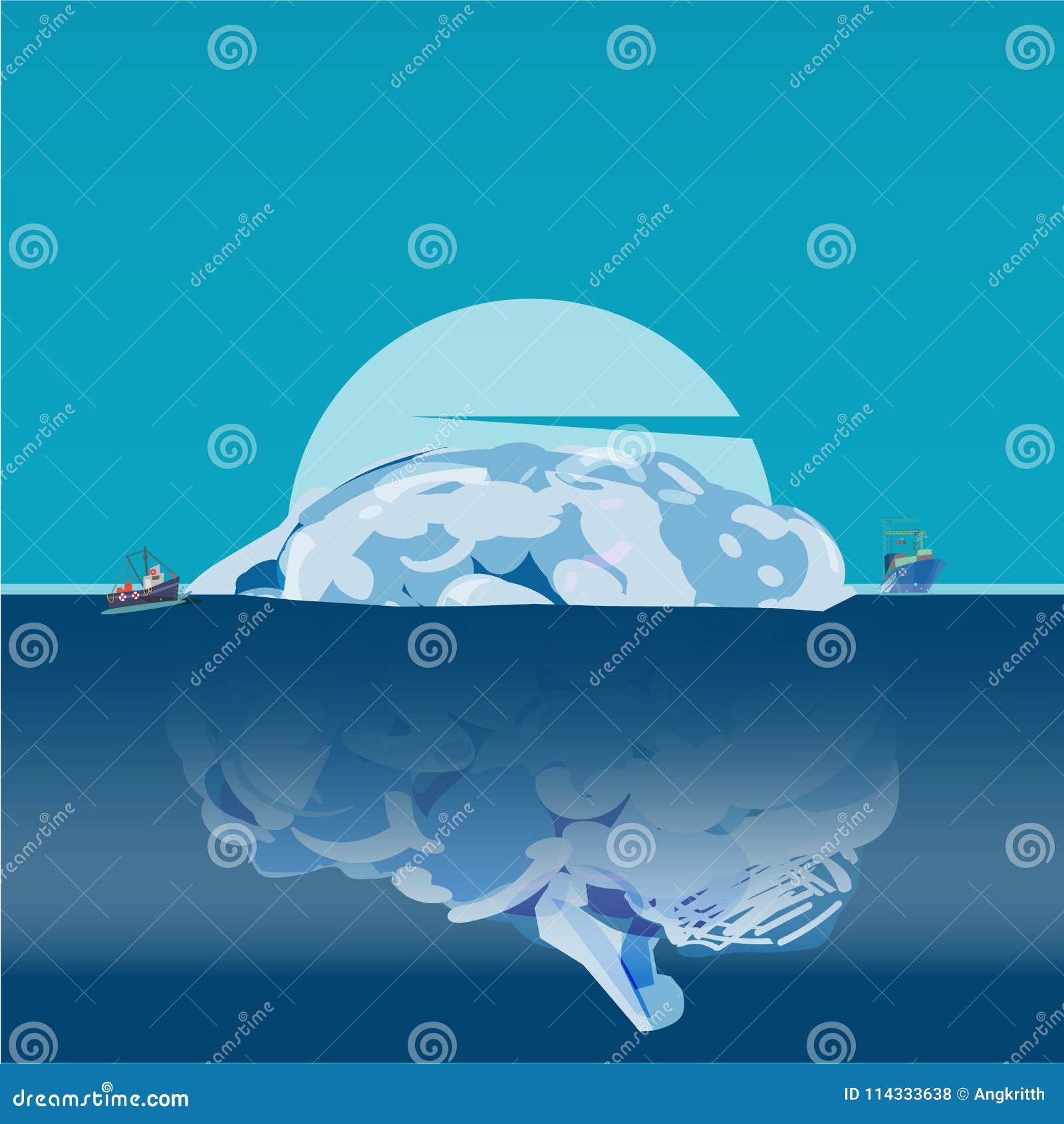 Human Brain As Iceberg, Brain`s Hidden Potential Concept - Vecto Stock ... Human Brain As Iceberg, Brain`s Hidden Potential Concept - Vecto Stock ...