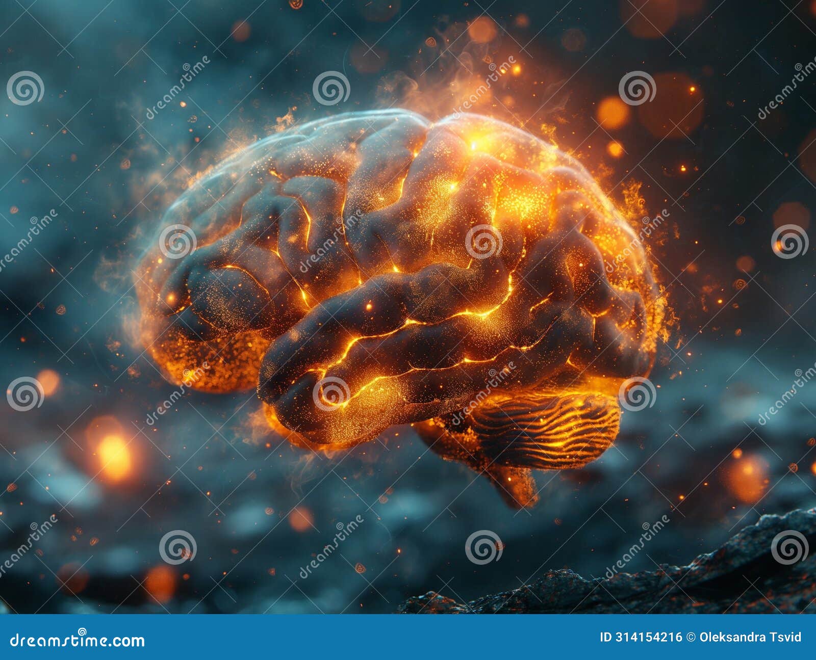 Human Brain Background, Concept with Brain Exploding Ideas. Mind Blown ...
