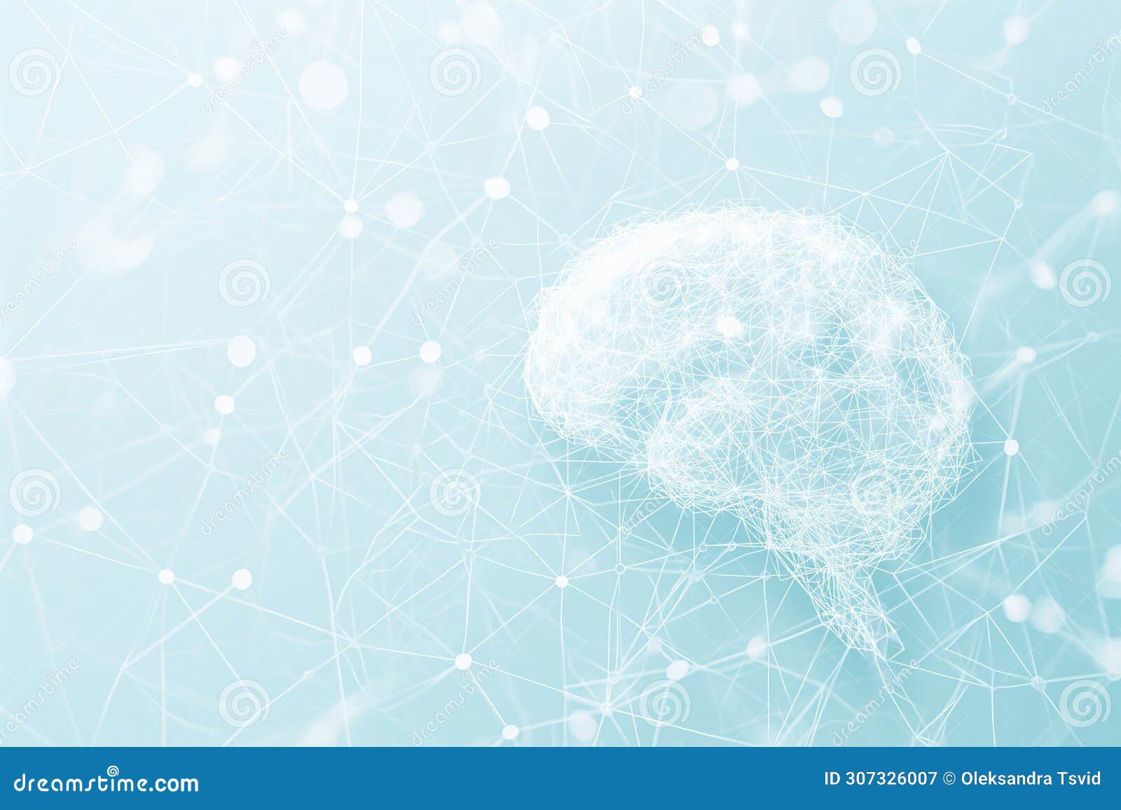 Human Brain on a Blue Background, Medicine Concept Stock Image - Image ...
