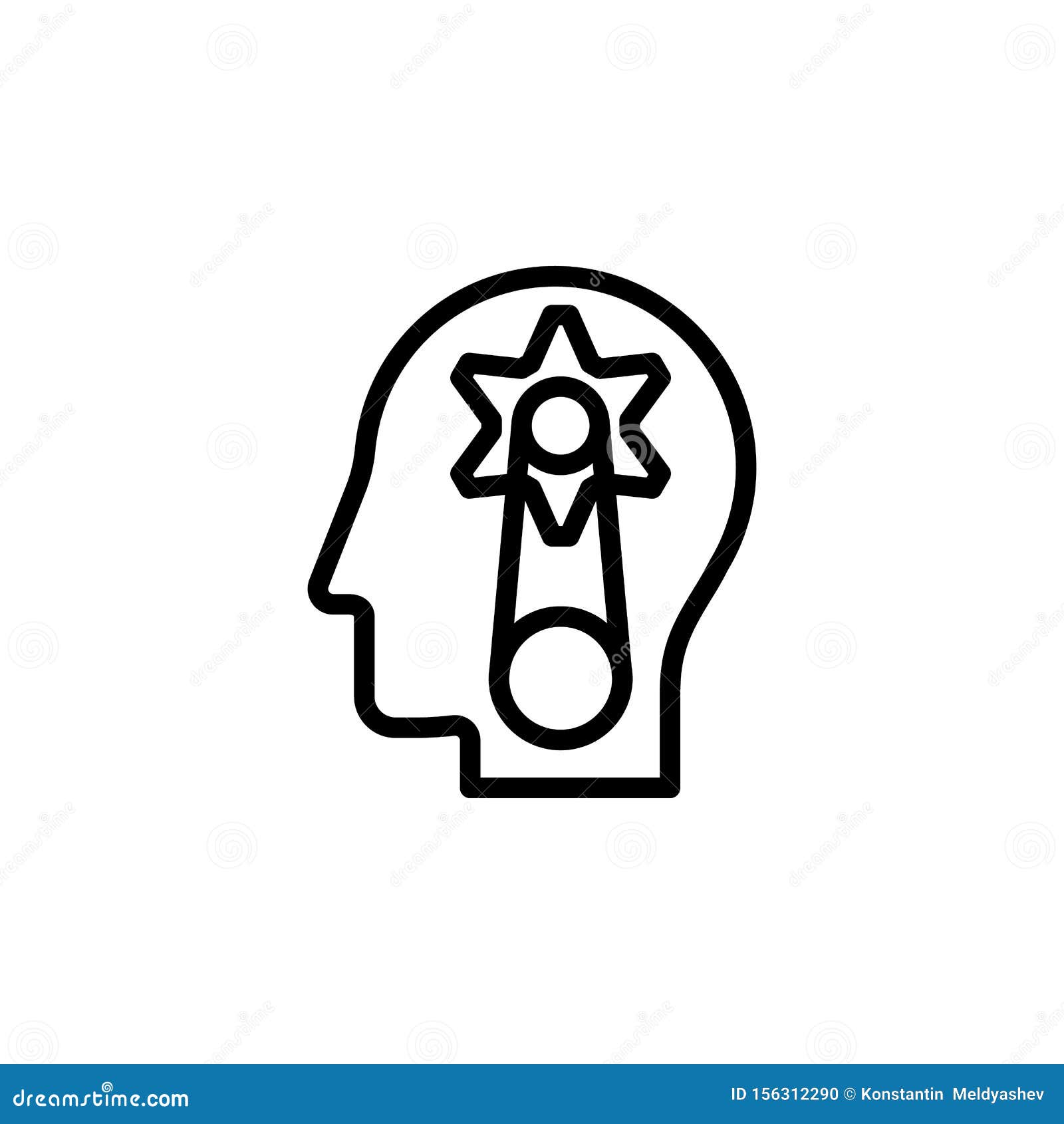 Brainstorming And Mental Problem Solving Concept. Brain With Messy Line ...