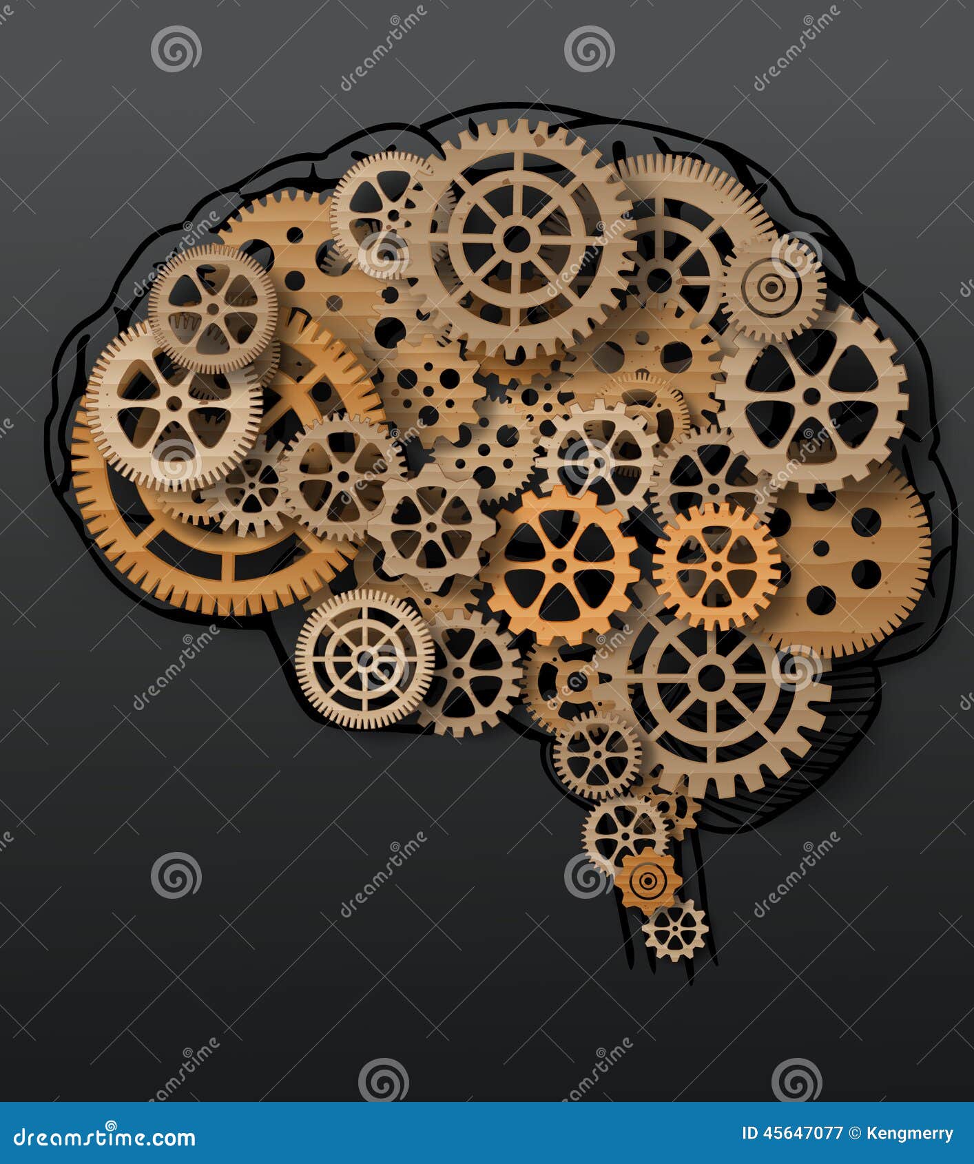 Brain Build Out Of Cogs Innovation With Ideas And Concepts Royalty-Free ...