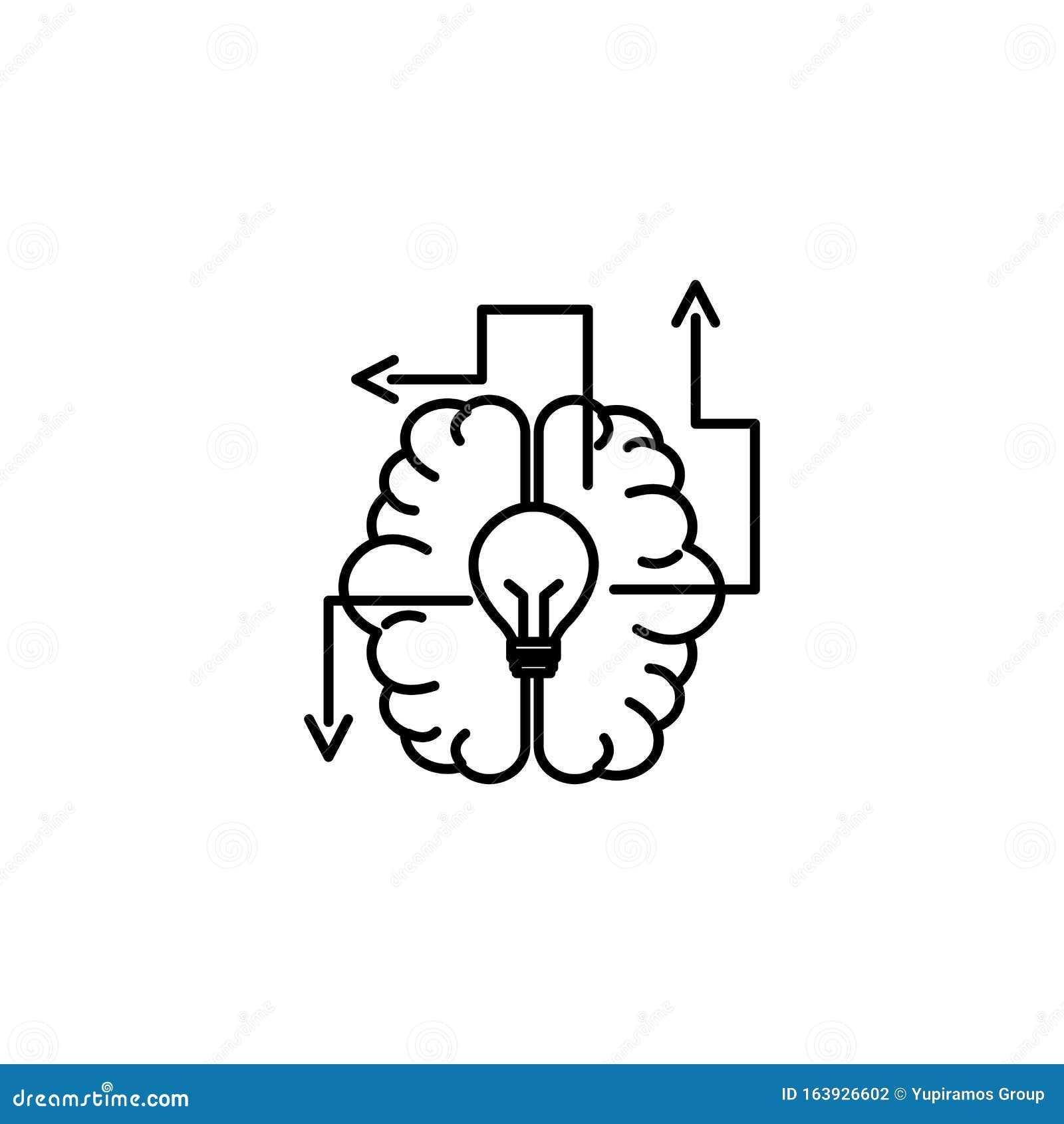 Brain Progress Skill Icon Color Outline Vector | CartoonDealer.com ...