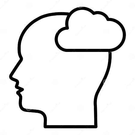 Human, Brain, Cloud, Head, Brainstorming Cloud Icon Stock Vector ...