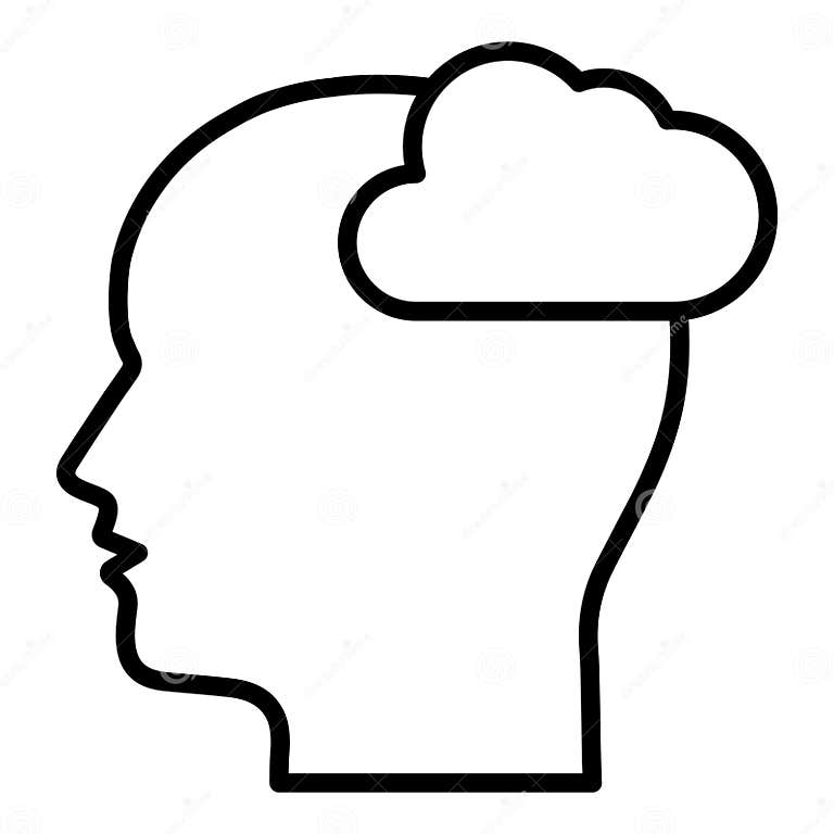 Human, Brain, Cloud, Head, Brainstorming Cloud Icon Stock Vector ...