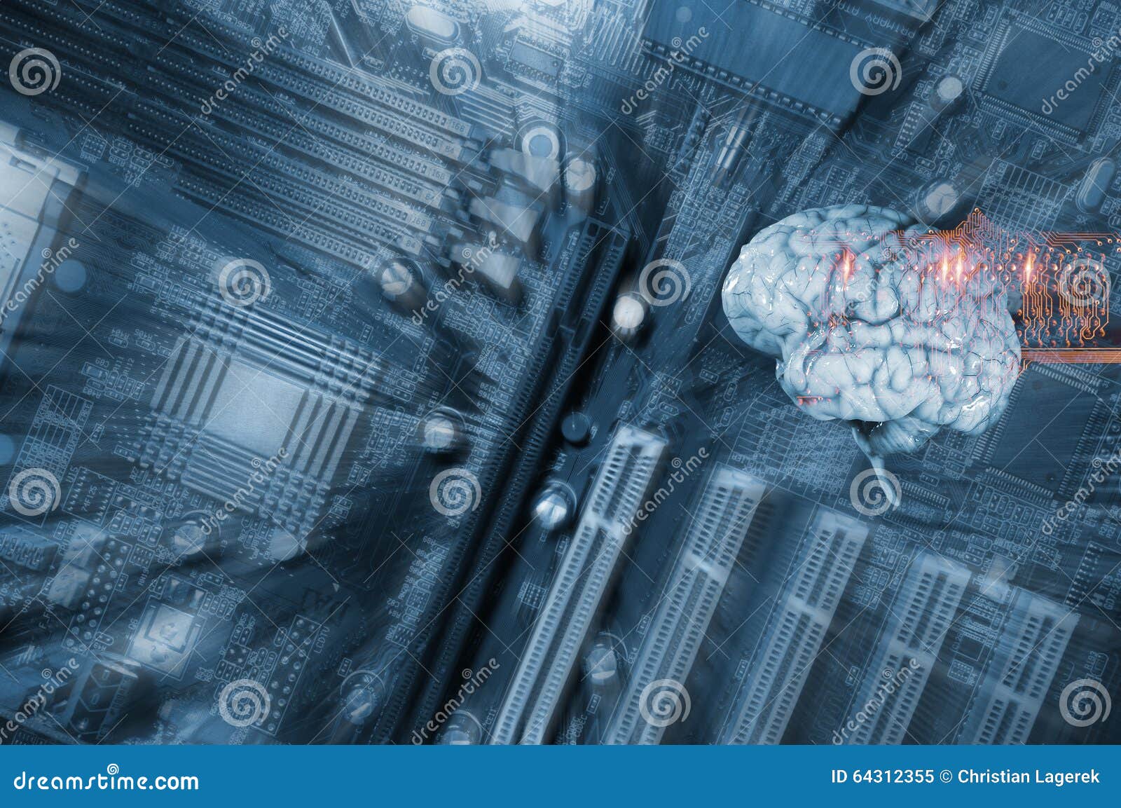 Human Brain, Communication and Intelligence Stock Image - Image of ...