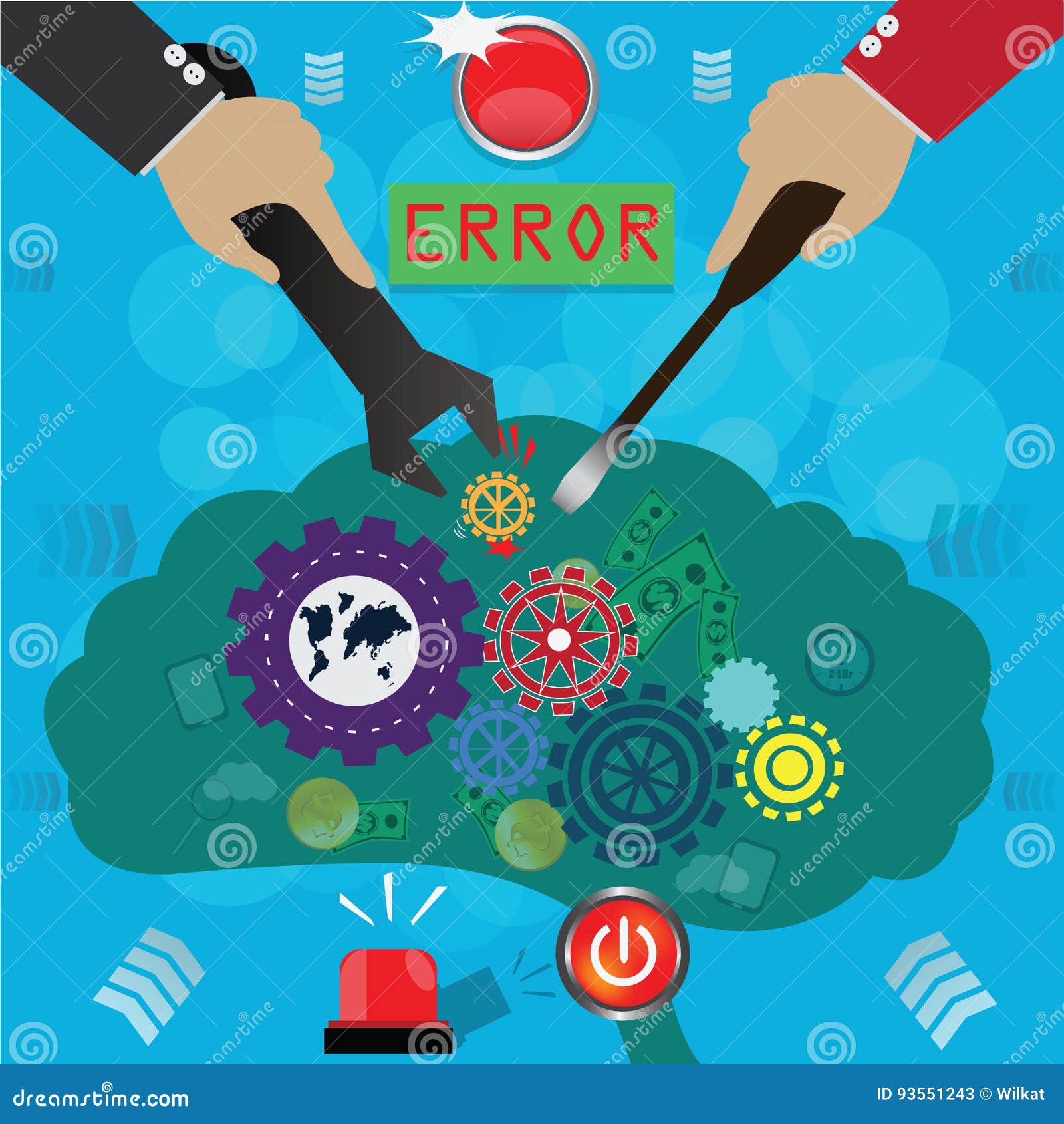 Human Brain Concept,brain Works Everytimes Its Reason To Be Error ...