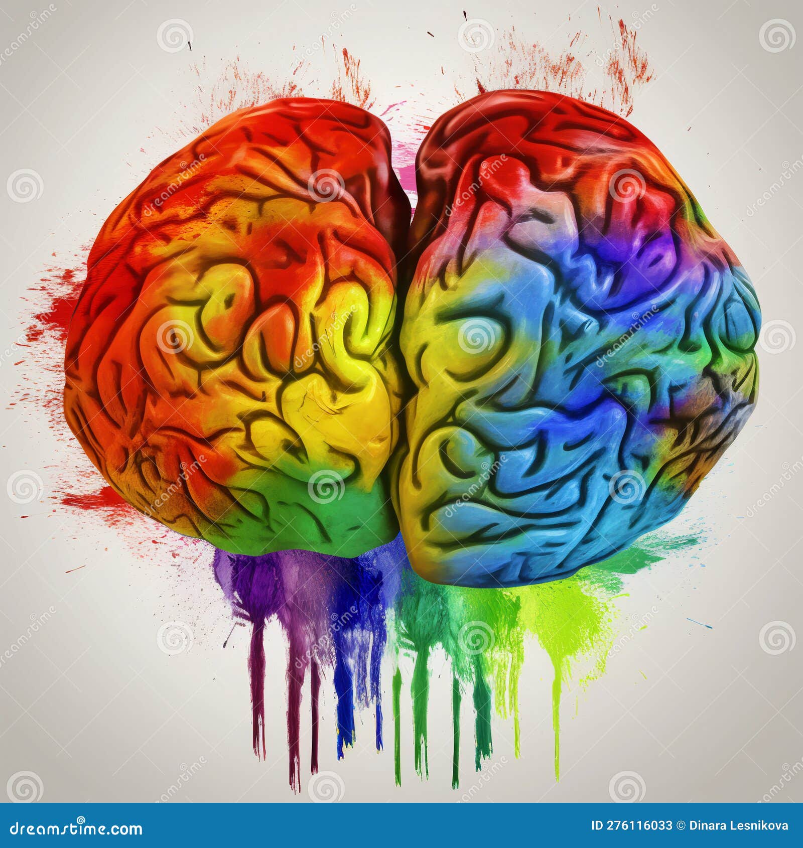 Human brain. Generative AI stock illustration. Illustration of shape ...