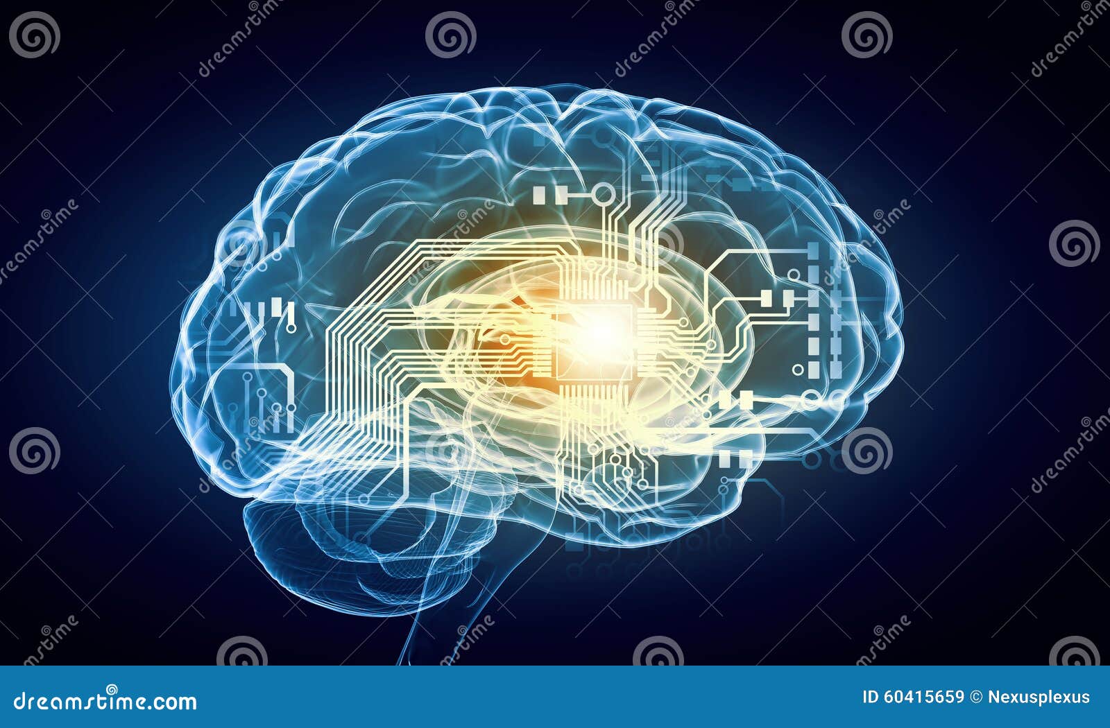 Human brain stock illustration. Illustration of intelligence - 60415659