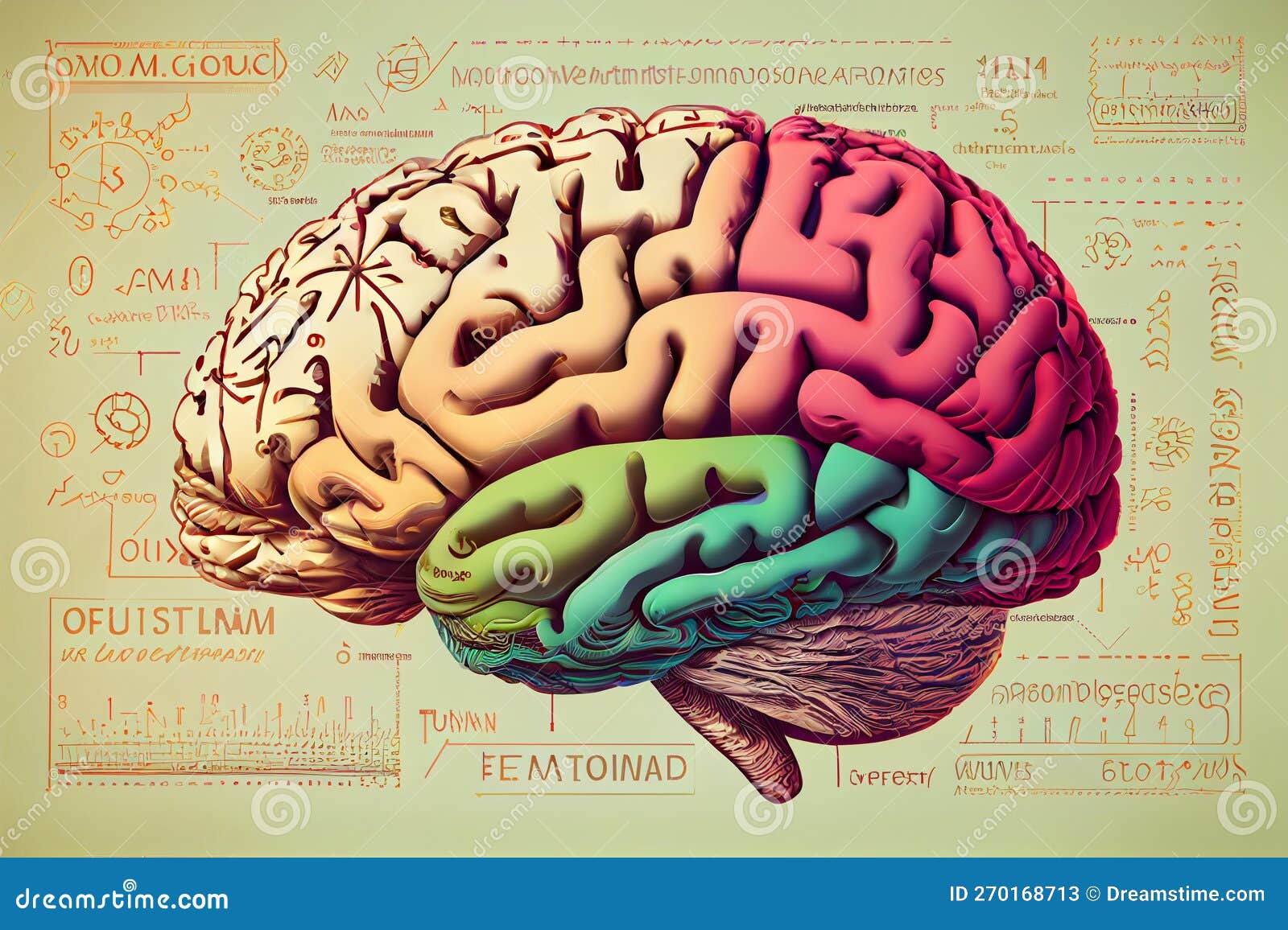 Human Brain Conceptual Illustration, Representing Science and ...