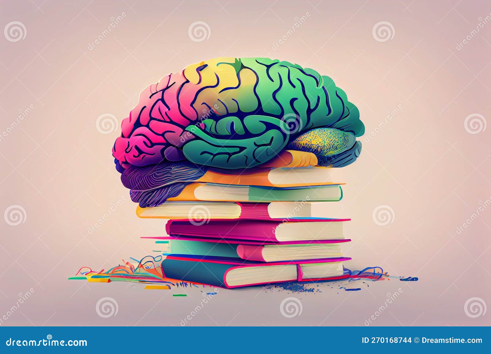 Human Brain Conceptual Illustration, Representing Science, Knowlege and ...