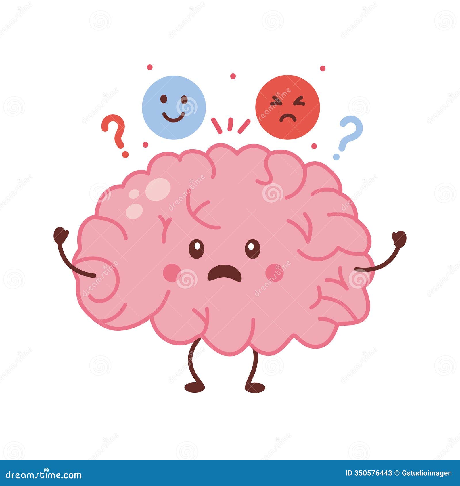 Human Brain Confused with Depression Stock Illustration - Illustration ...