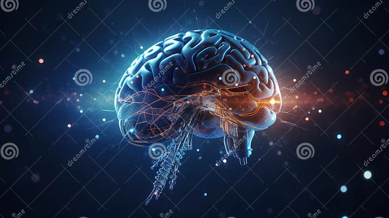 The Human Brain Connected To Internet, AI, Machine Learning Stock ...