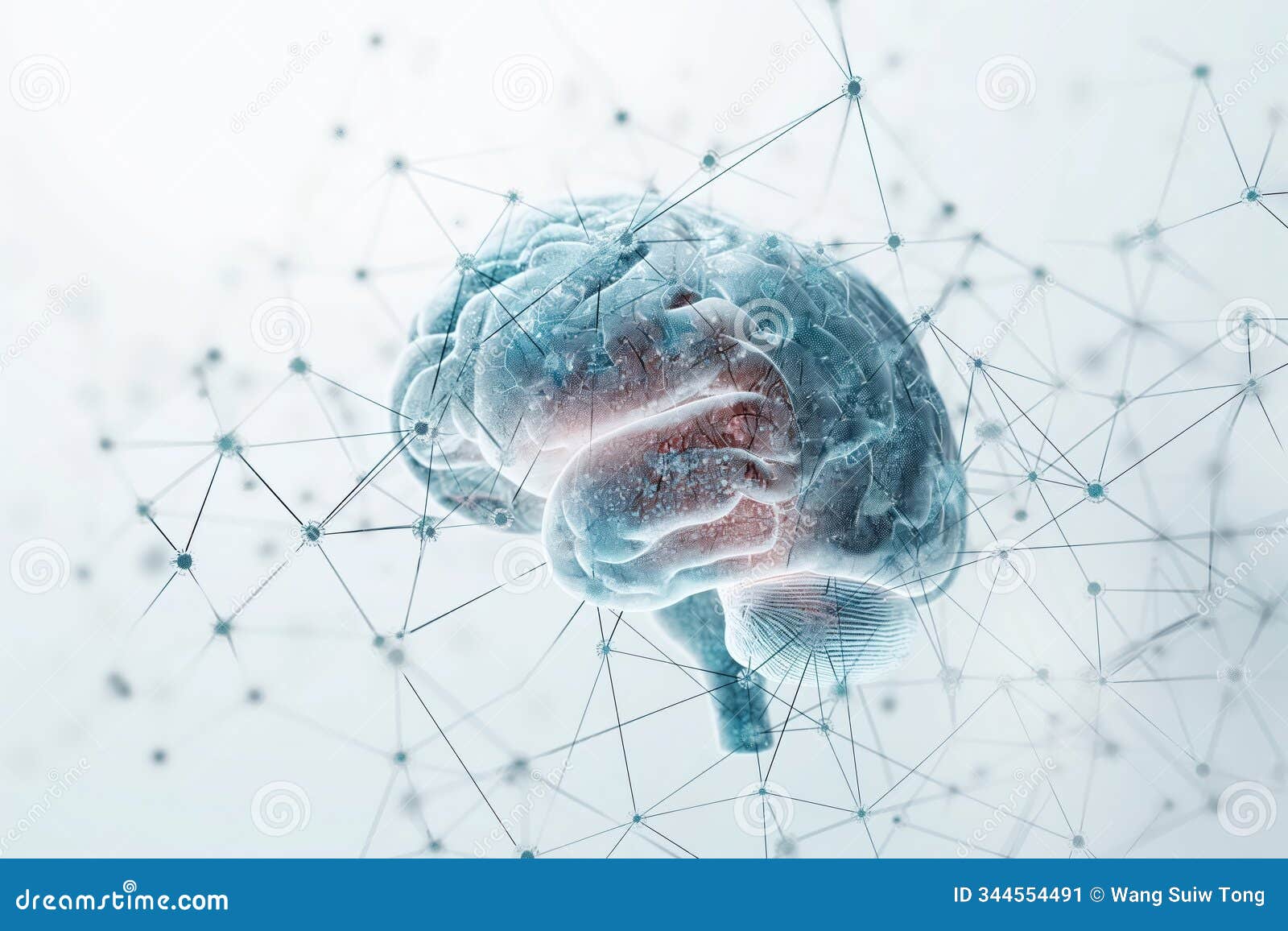 Human Brain Connected To a Network, Generating New Ideas Stock ...