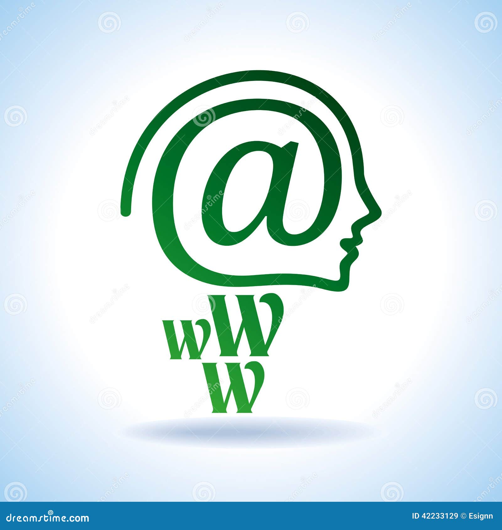 Human Brain with Creative E-mail Icon Stock Vector - Illustration of ...