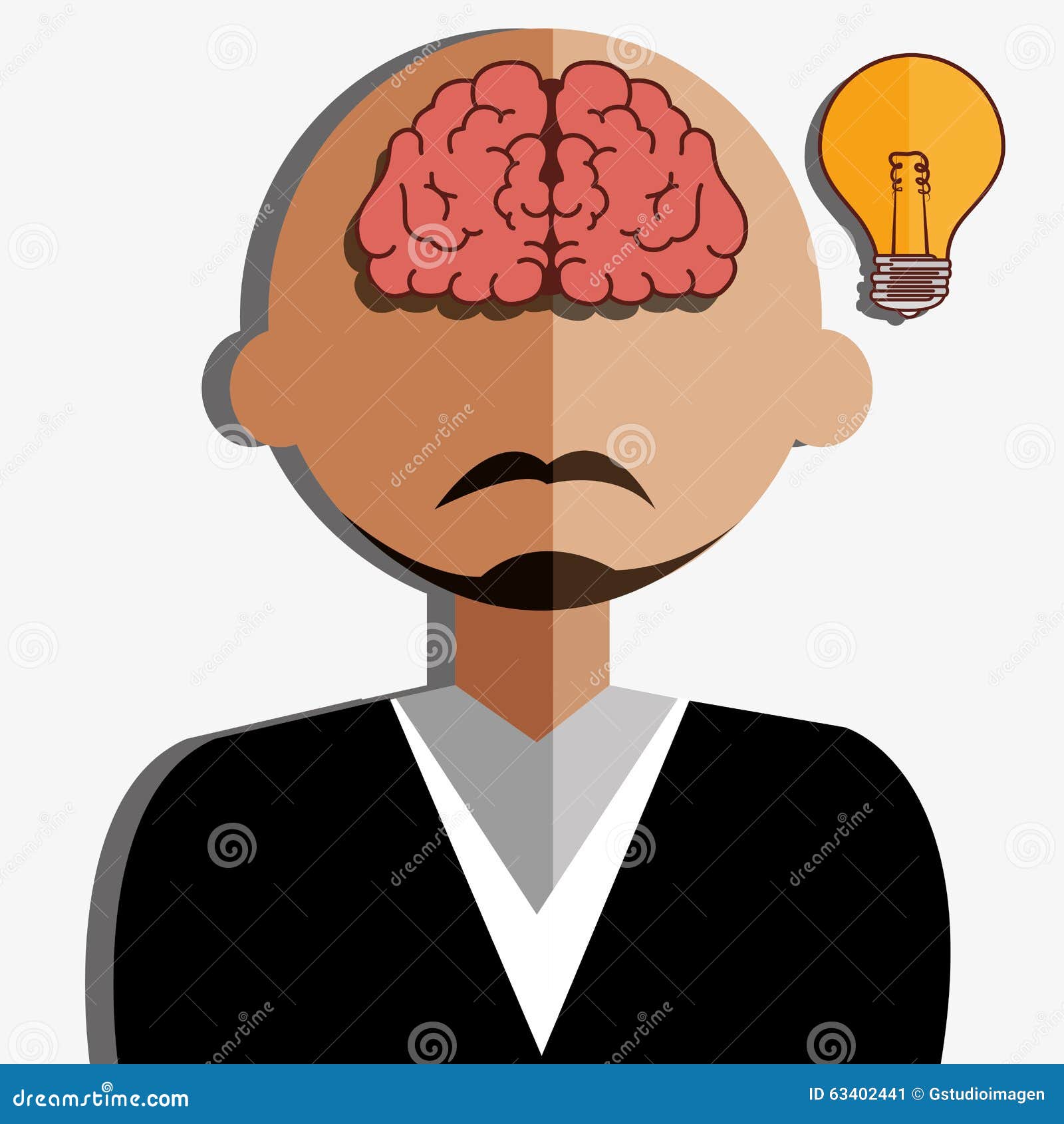 Human brain creative ideas stock illustration. Illustration of mind ...