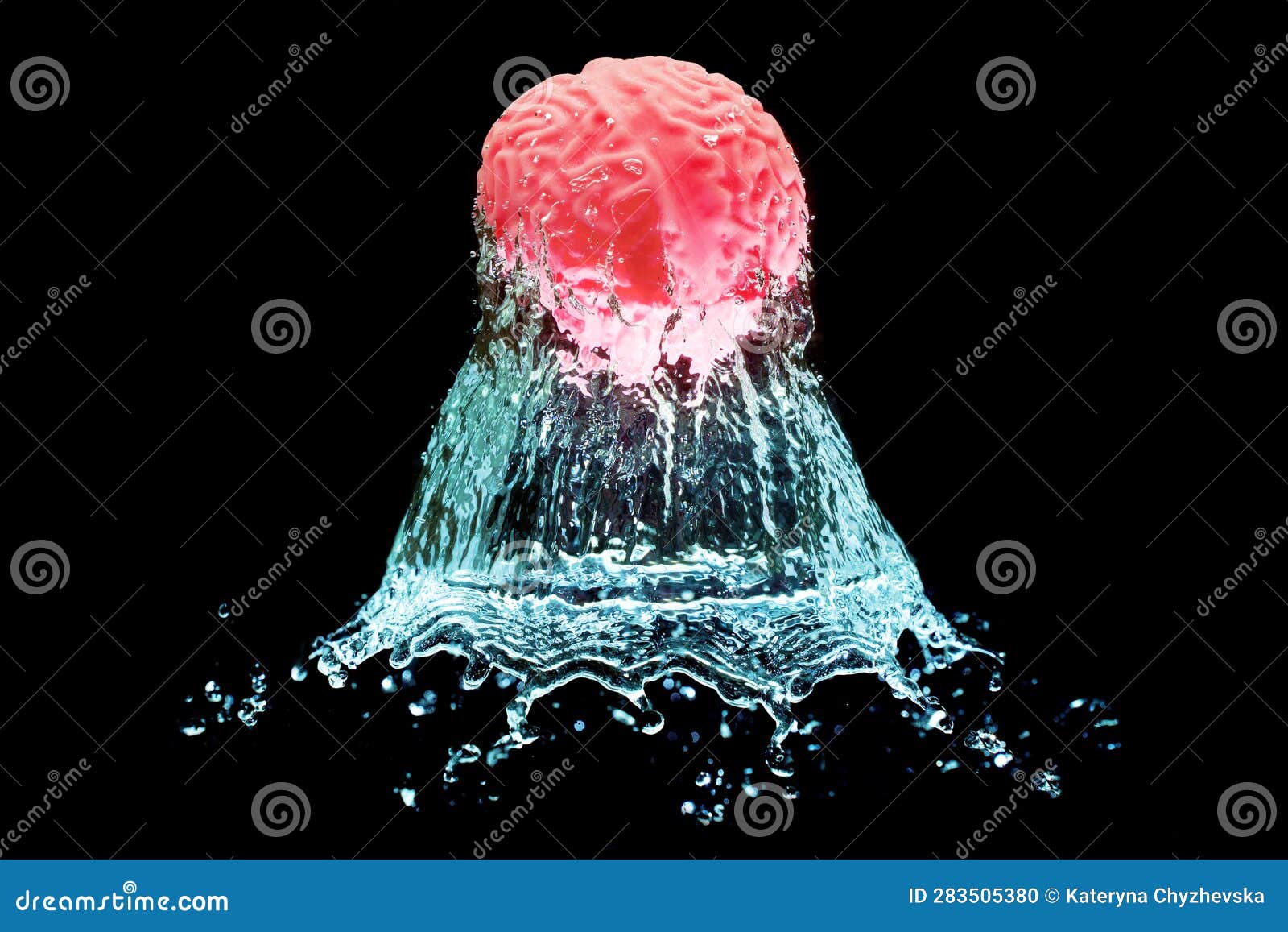 Crown Shaped Ripples Created By A Water Droplet. Stock Photo ...