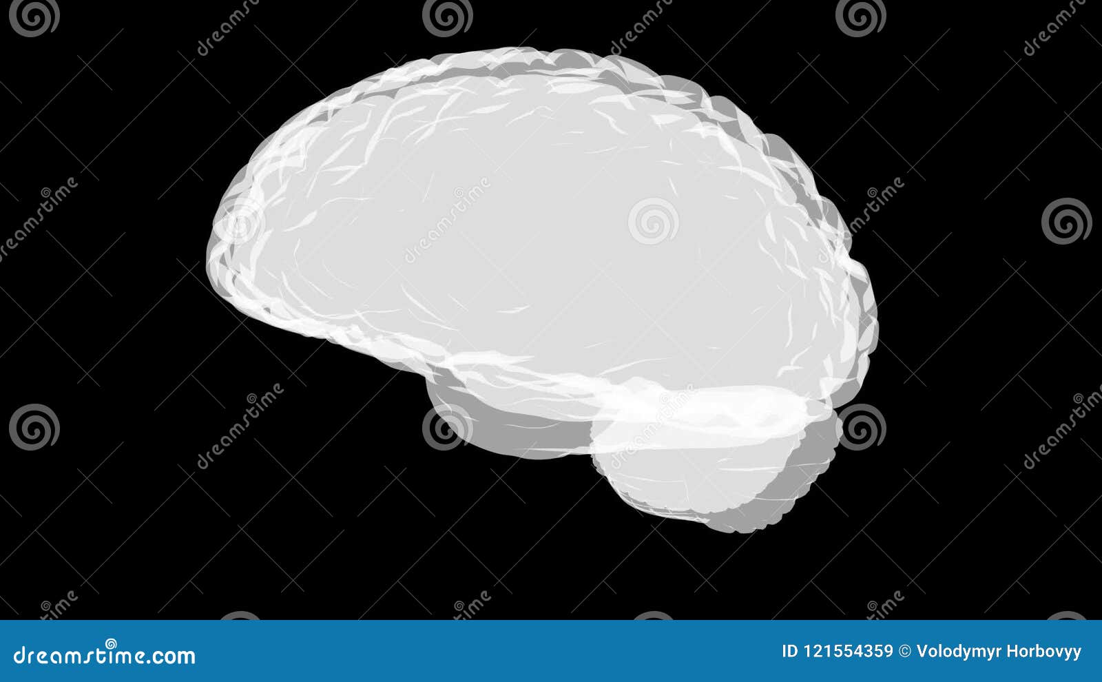Human Brain 3D Render. Alpha Matte Stock Video - Video of mind ...