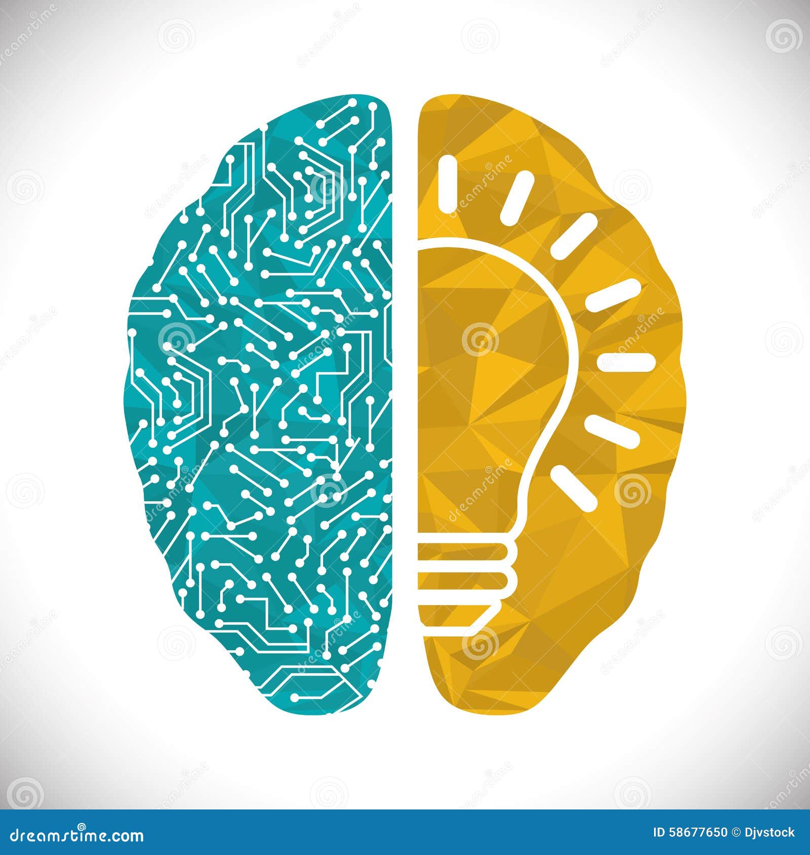 Human brain design. stock vector. Illustration of mentality - 58677650