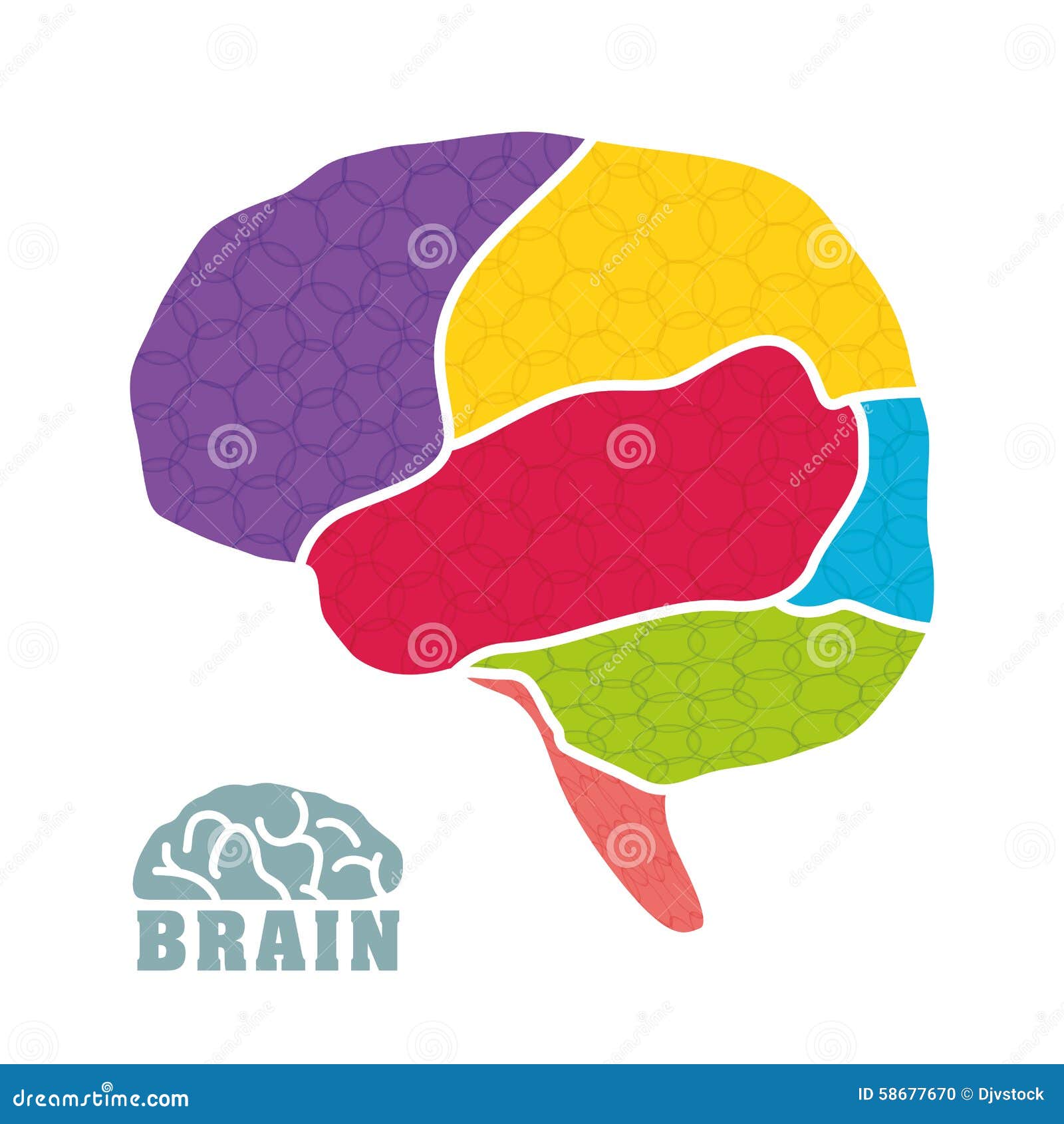 Human brain design. stock vector. Illustration of colorful - 58677670