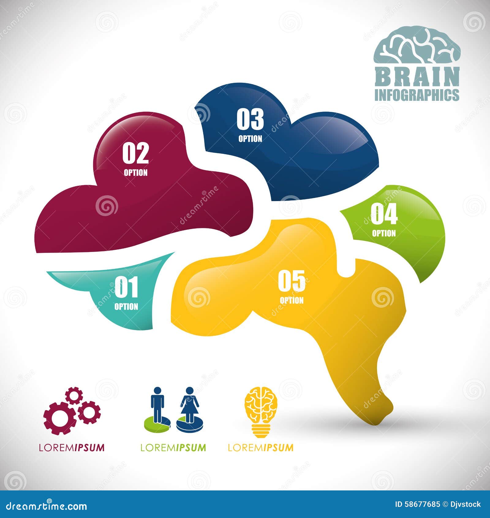 Human brain design. stock vector. Illustration of male - 58677685