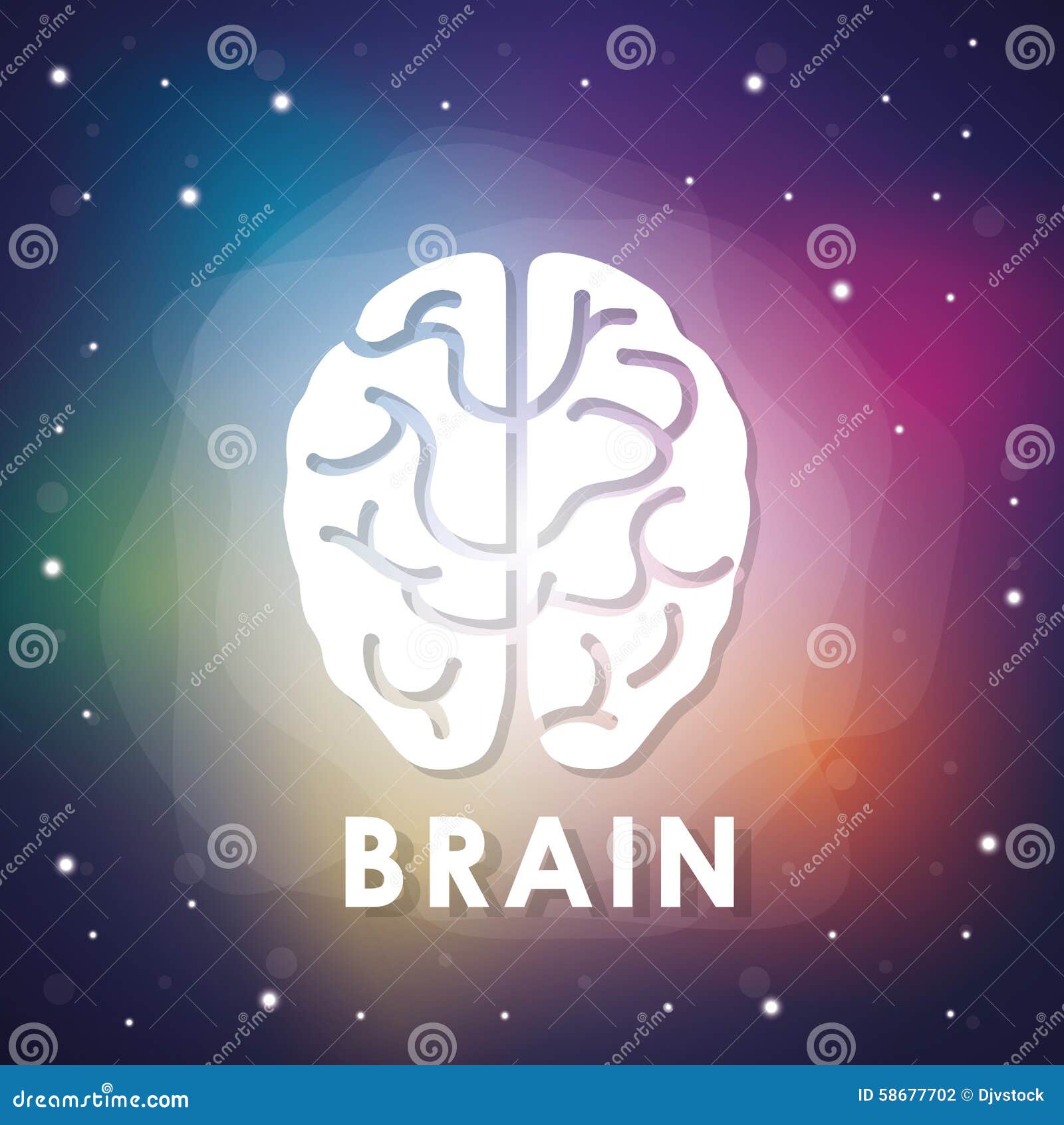 Human brain design. stock vector. Illustration of organ - 58677702