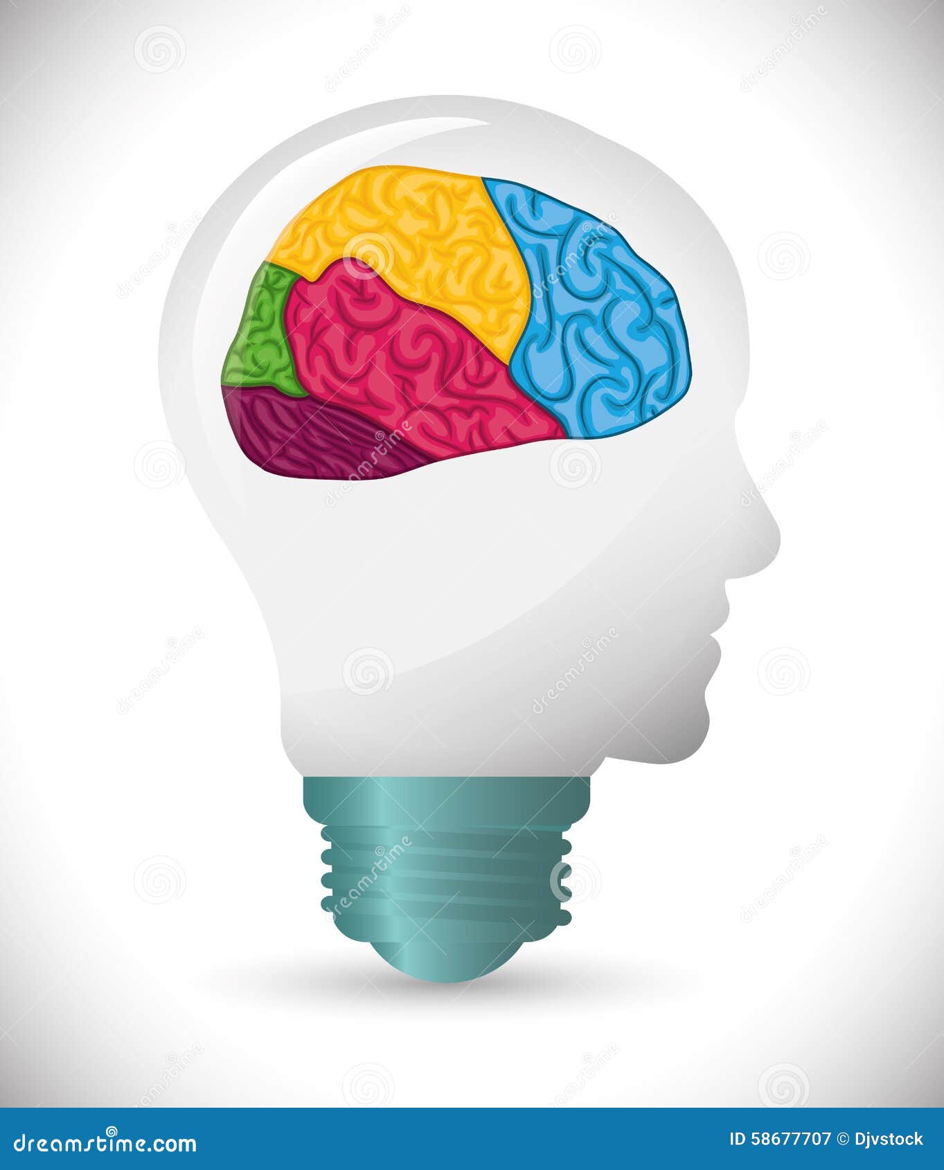 Human brain design. stock vector. Illustration of brain - 58677707