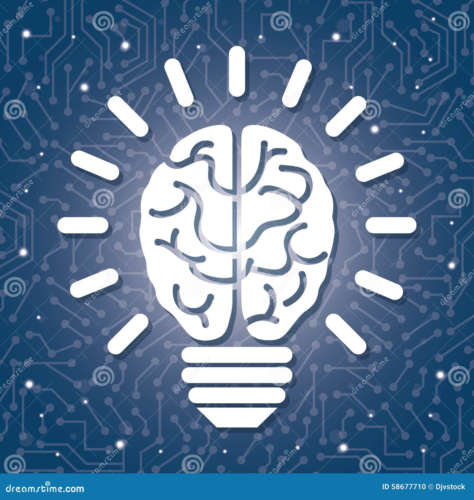 Human brain design. stock vector. Illustration of mental - 58677710