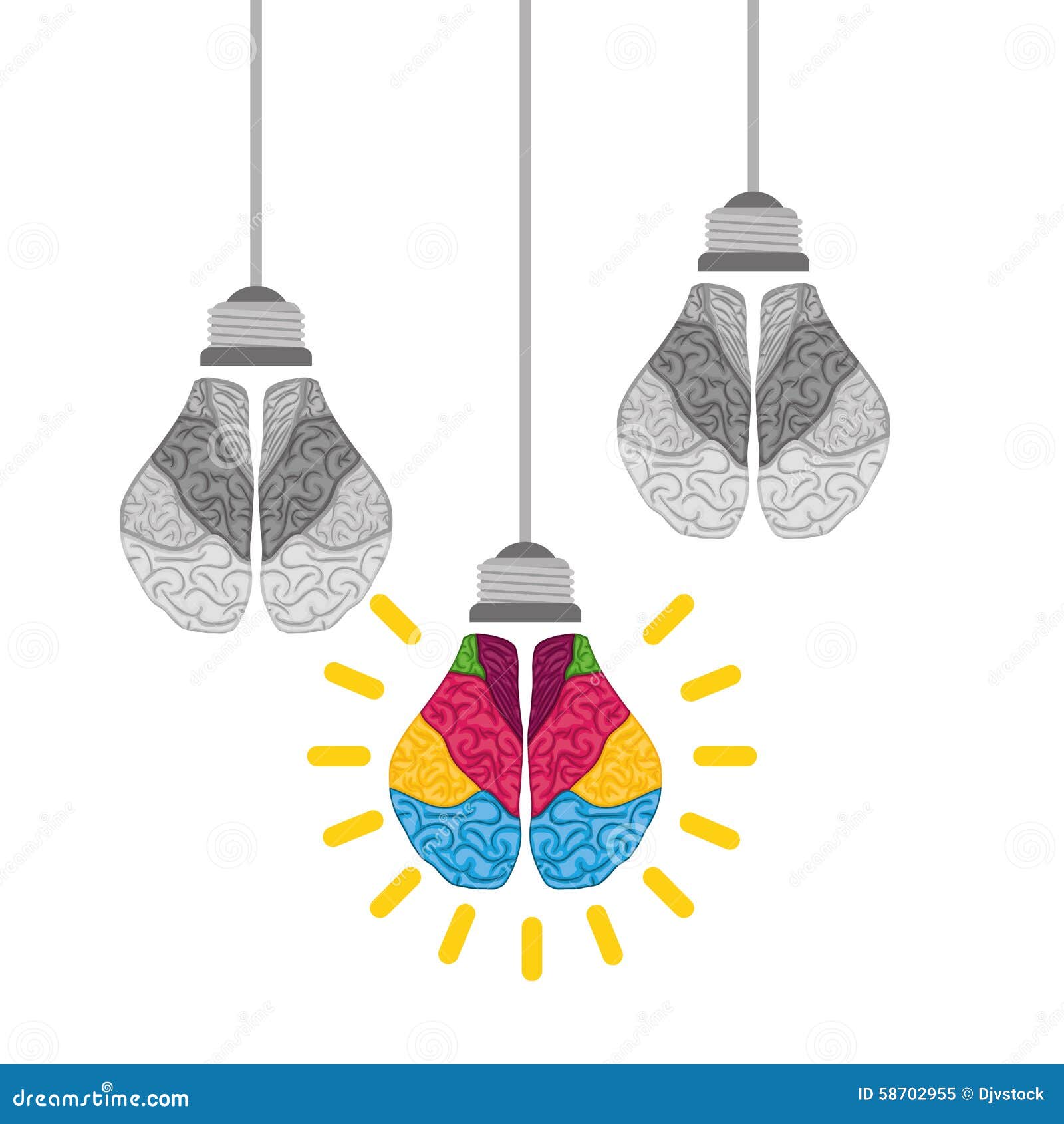 Human brain design. stock vector. Illustration of brain - 58702955